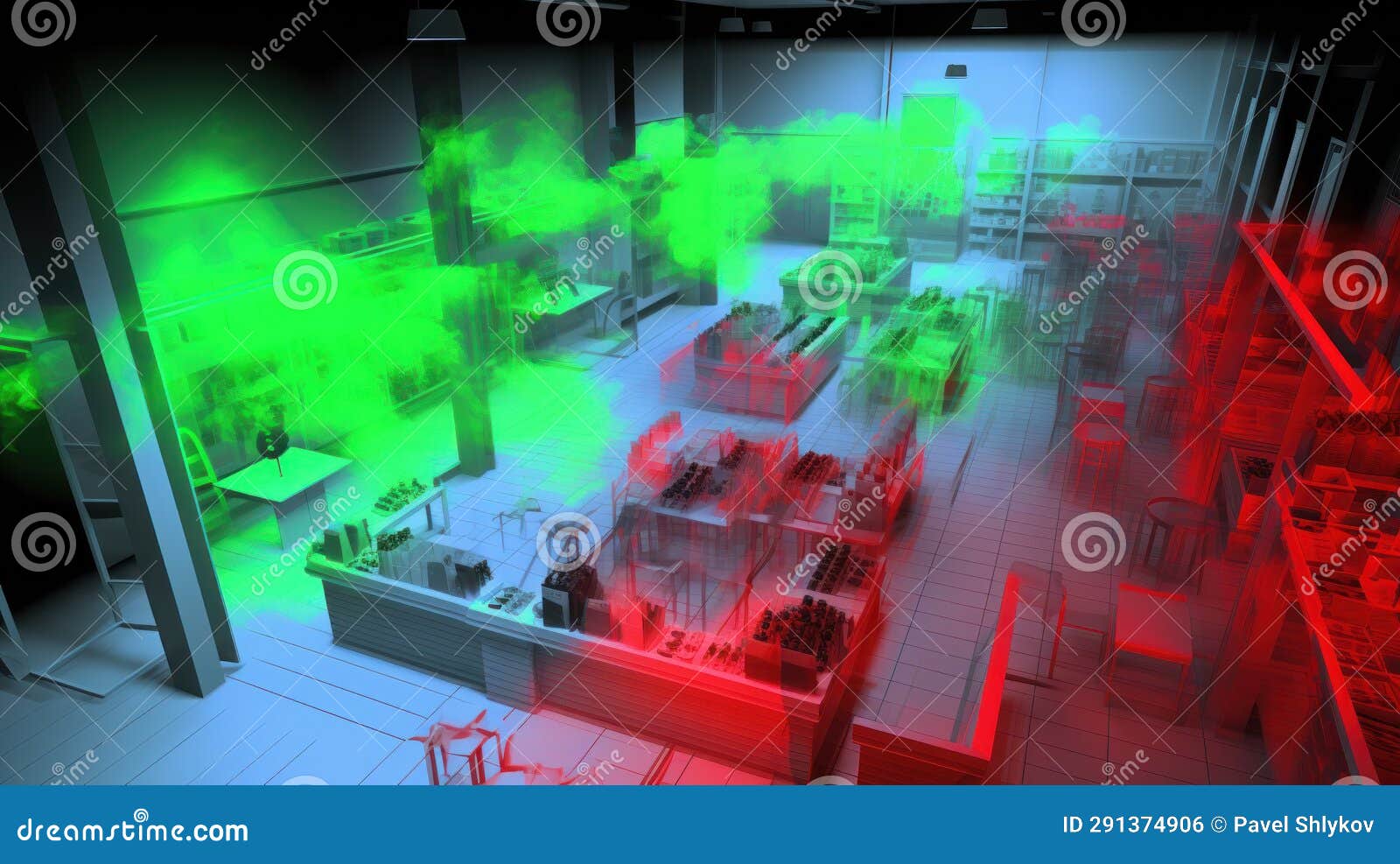 Heatmap, Radiation Analytic in Smart Office or Workshop Technology ...