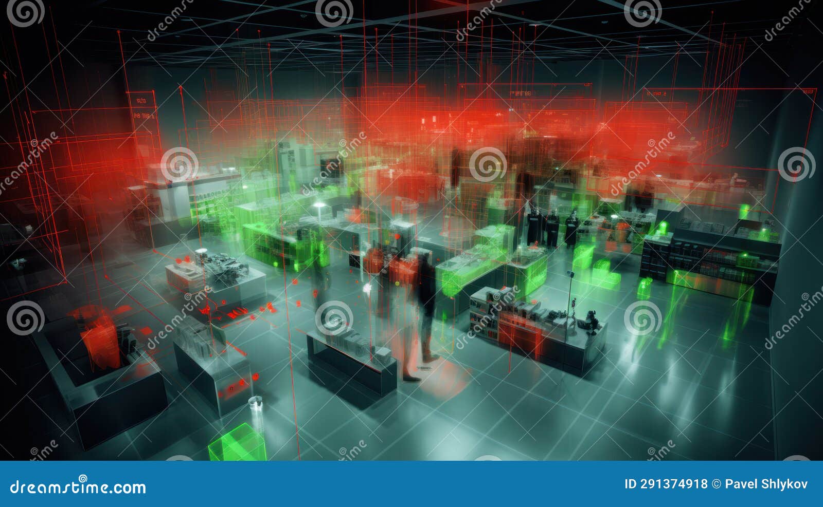 Heatmap, Radiation Analytic in Smart Office or Workshop Technology ...