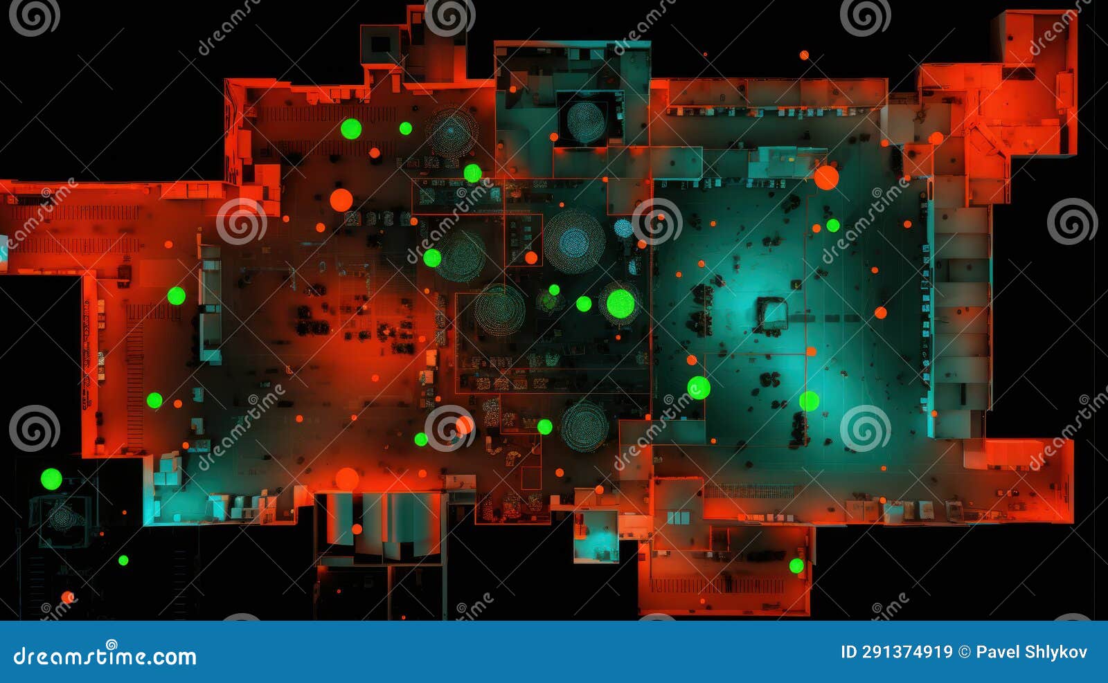 Heatmap, Radiation Analytic in Smart Office or Workshop Technology ...