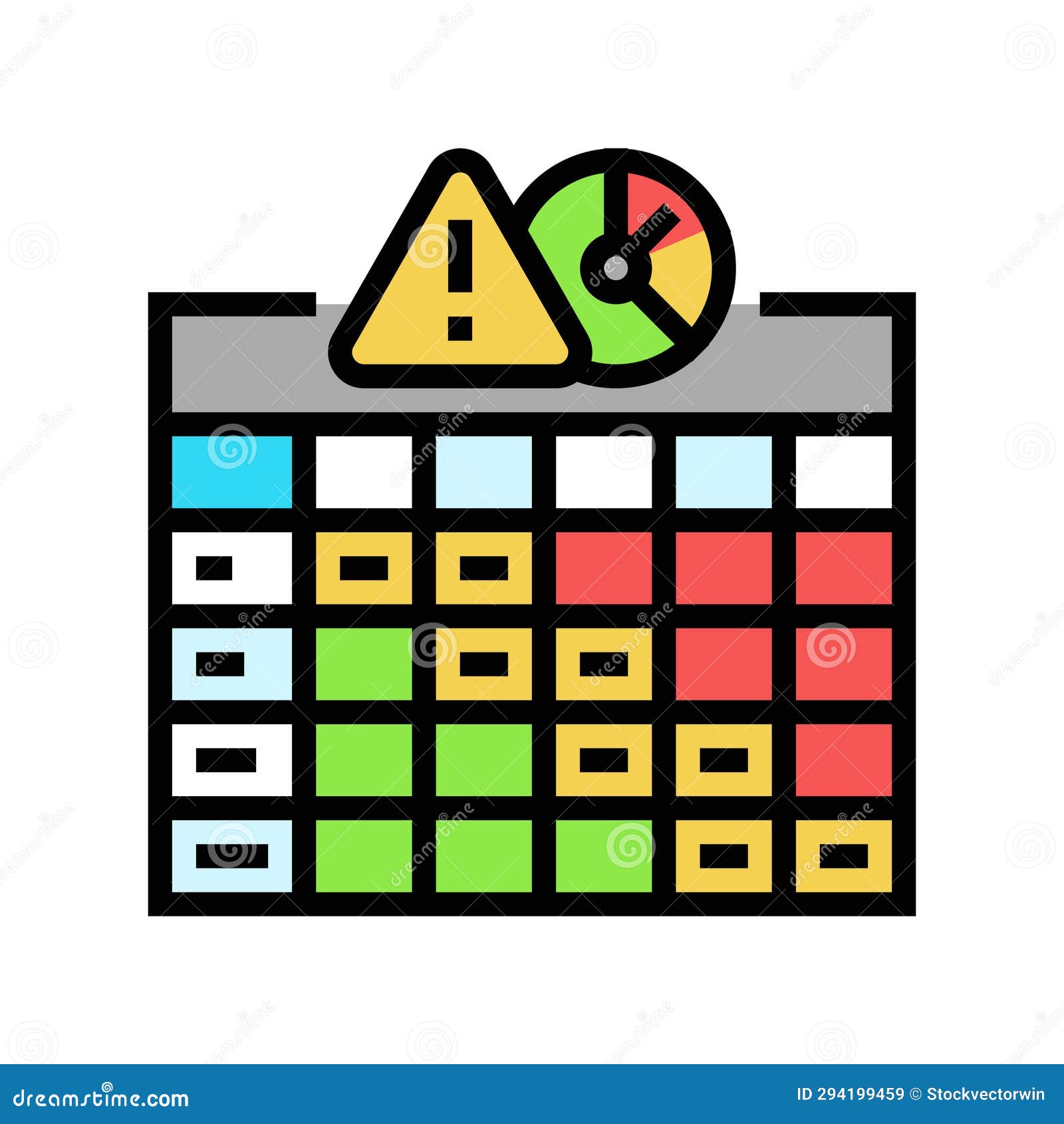 Heatmap Risk Color Icon Vector Illustration Stock Vector - Illustration ...