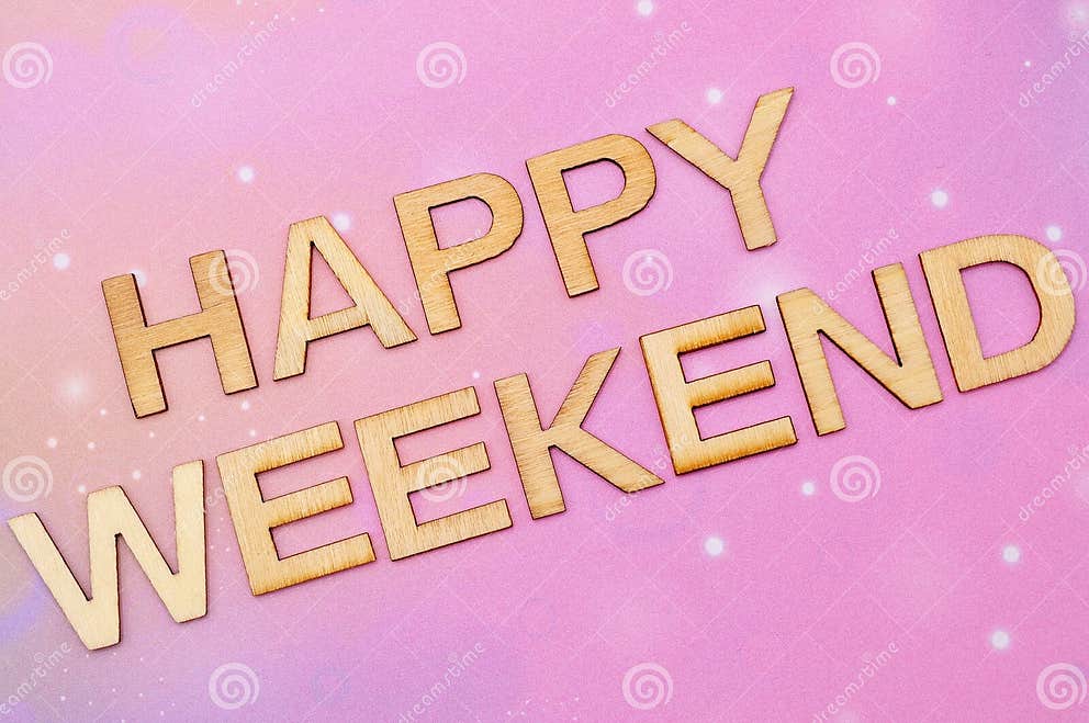 Heaven Background with Happy Weekend Write Stock Image - Image of ...