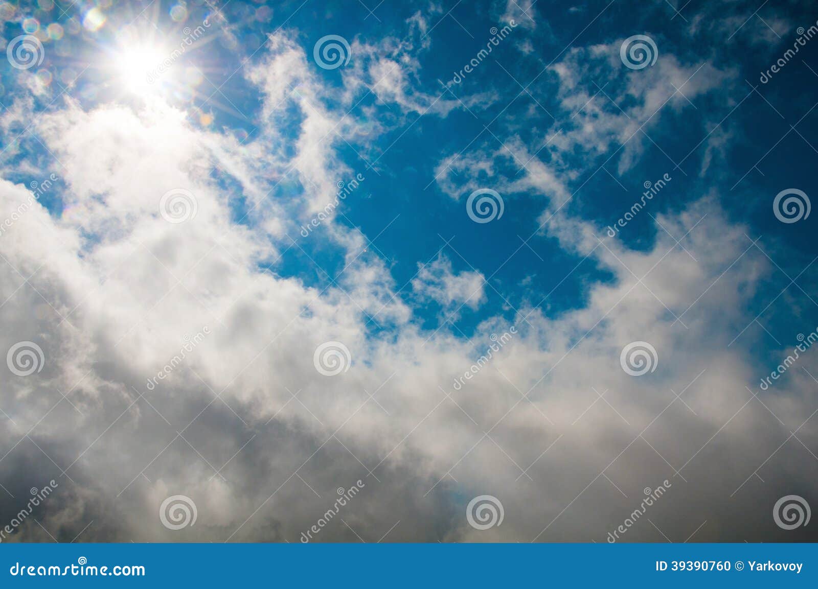 Heaven - Blue Sky, Beautiful White Clouds Stock Photo - Image of ...