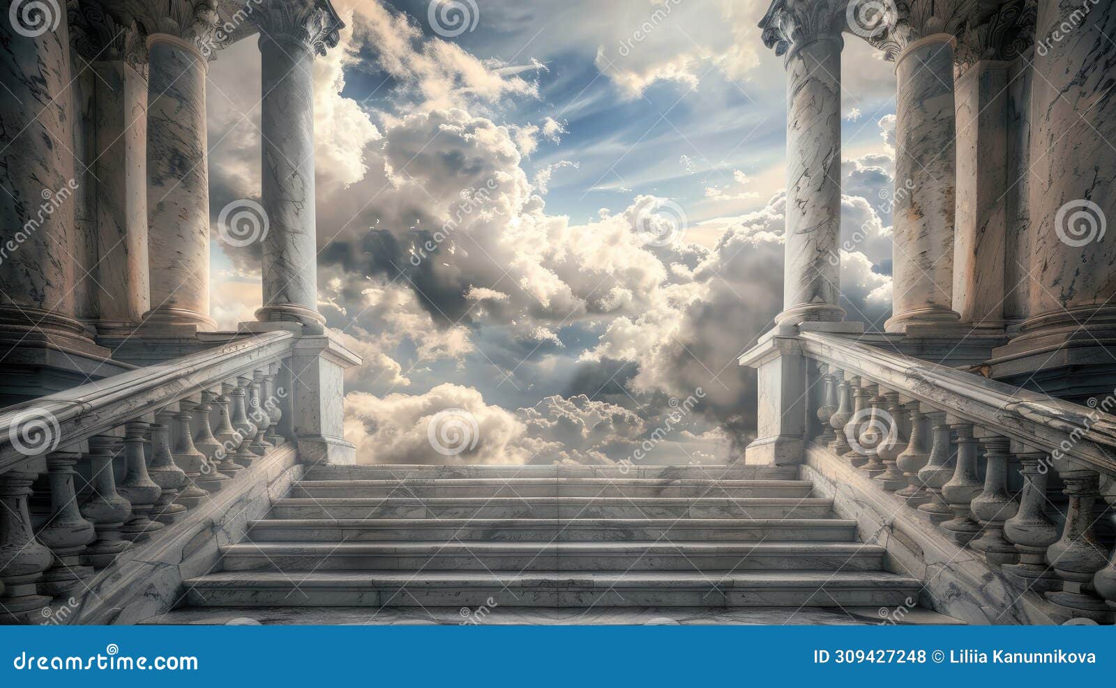 Heaven in the Clouds, a Heavenly Scene Where Soft, Billowing Clouds ...