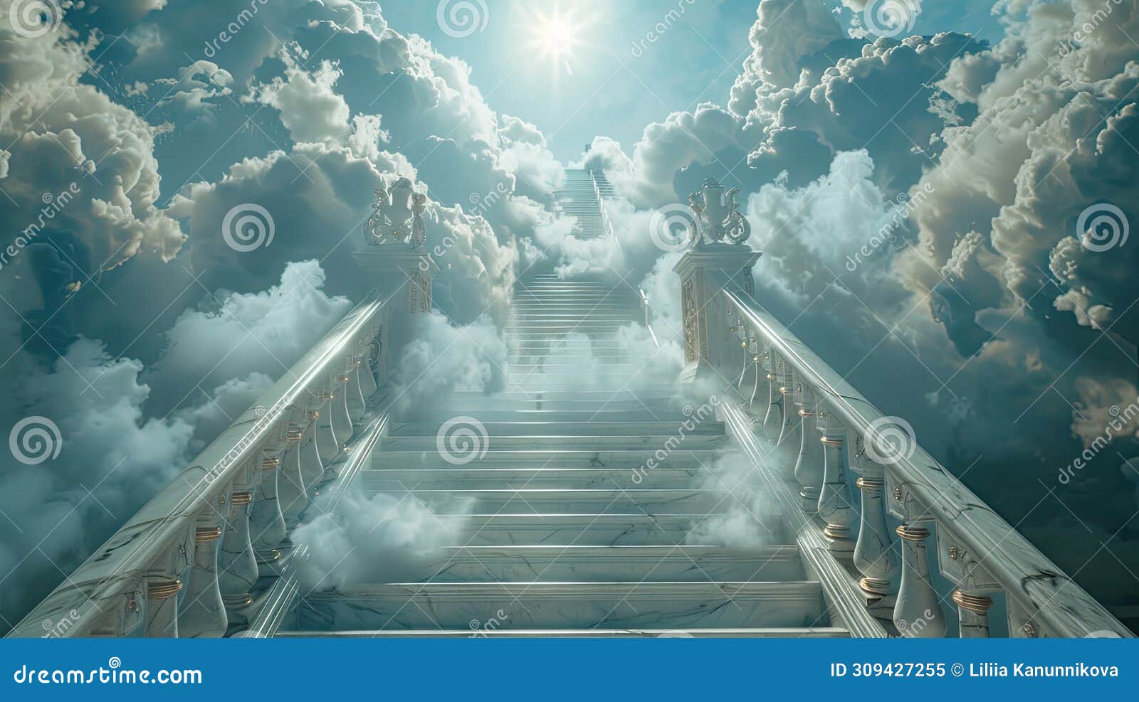 Heaven in the Clouds, a Heavenly Scene Where Soft, Billowing Clouds ...