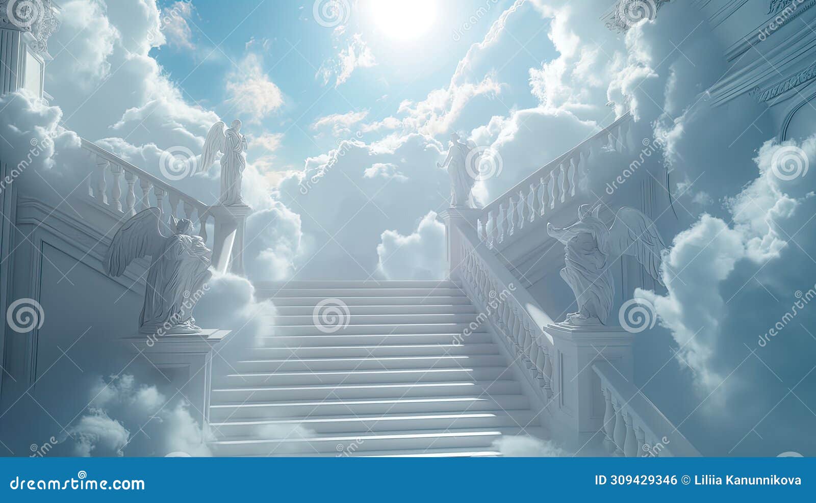 Heaven in the Clouds, a Heavenly Scene Where Soft, Billowing Clouds ...