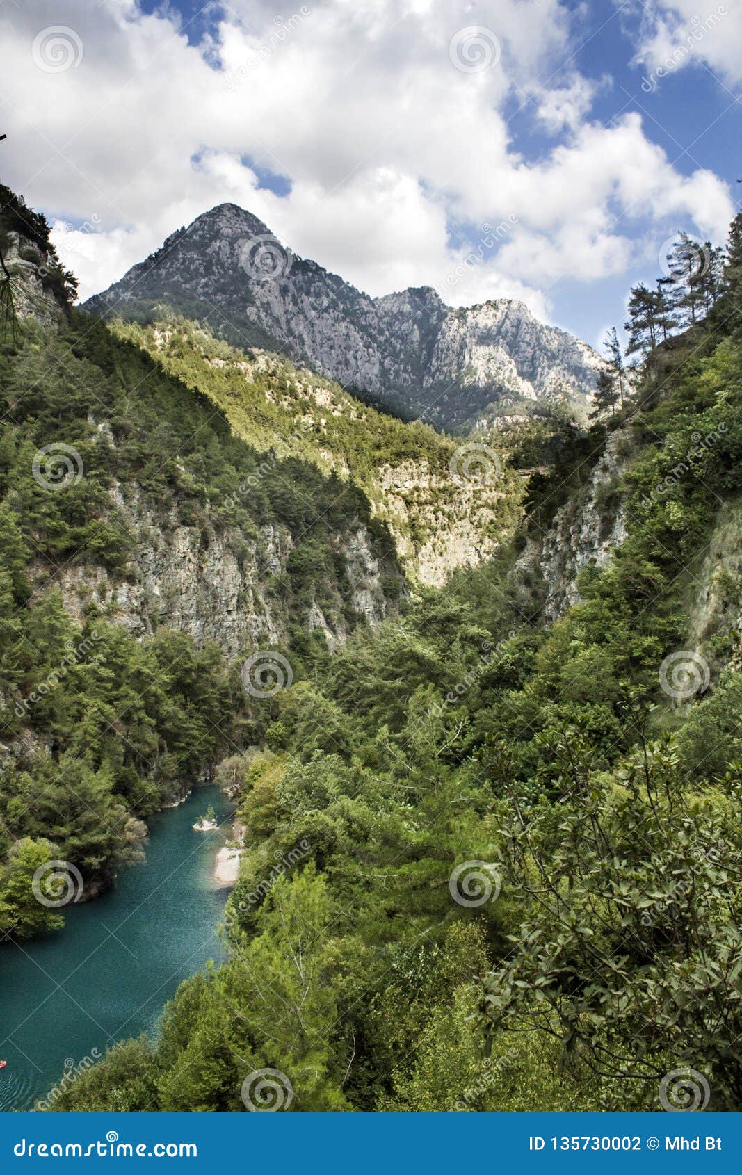 River stock photo. Image of ibrahim, clouds, lebanon - 135730002