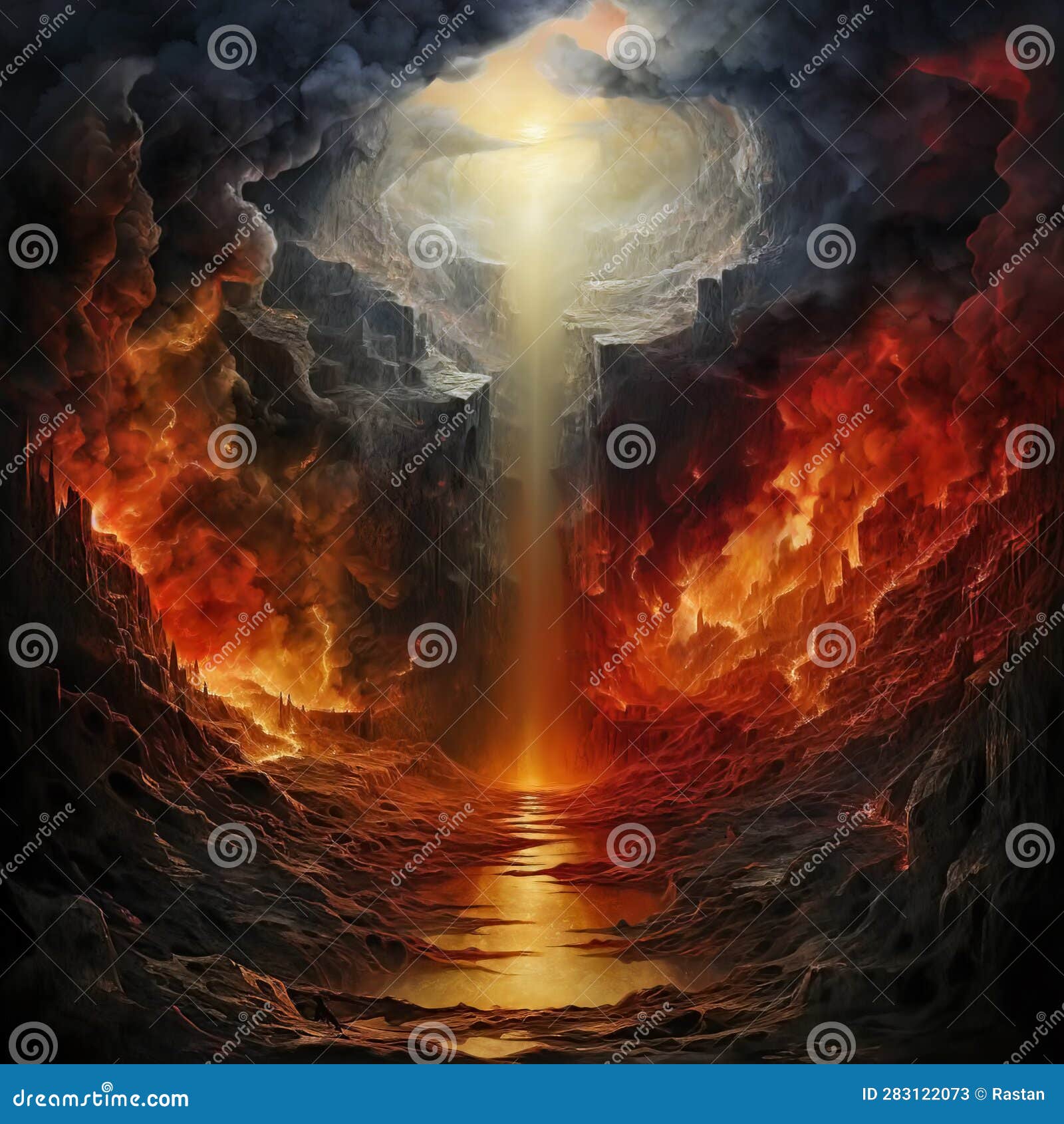 Heaven and hell stock illustration. Illustration of stone - 283122073