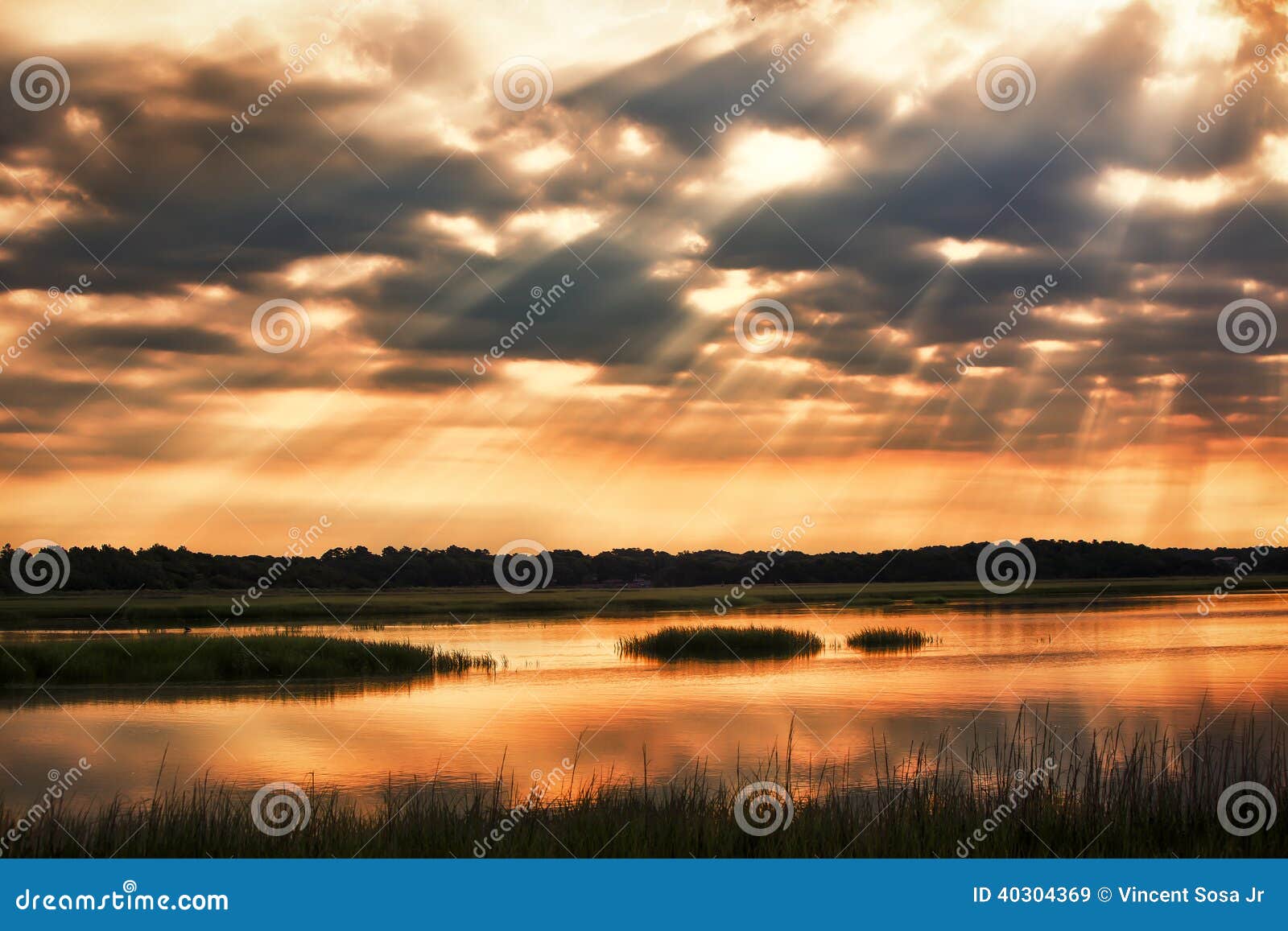 Heaven kissing Earth stock image. Image of marsh, sunset - 40304369