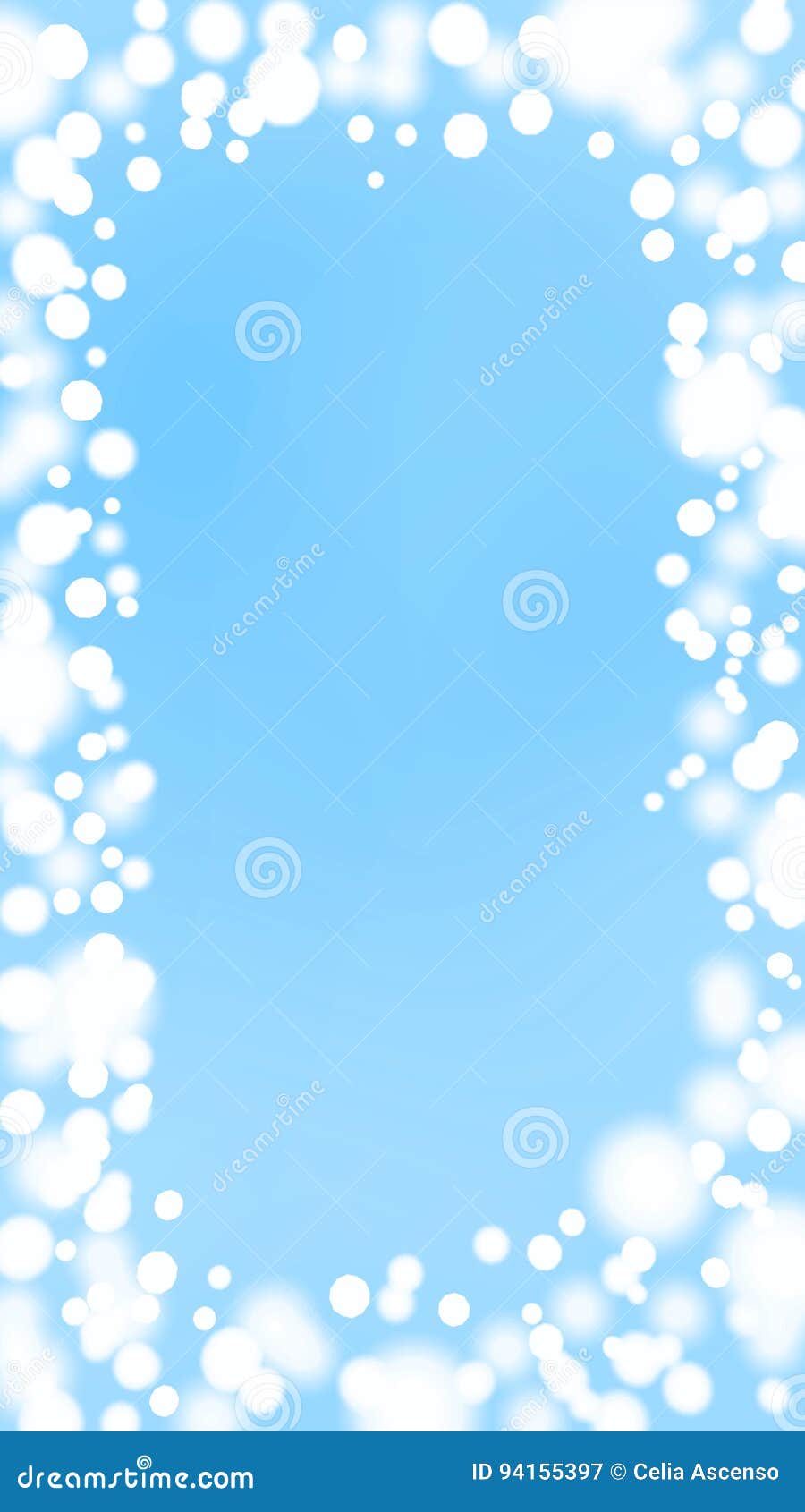 Heaven Lights Vertical Frame Border Stock Illustration - Illustration ...
