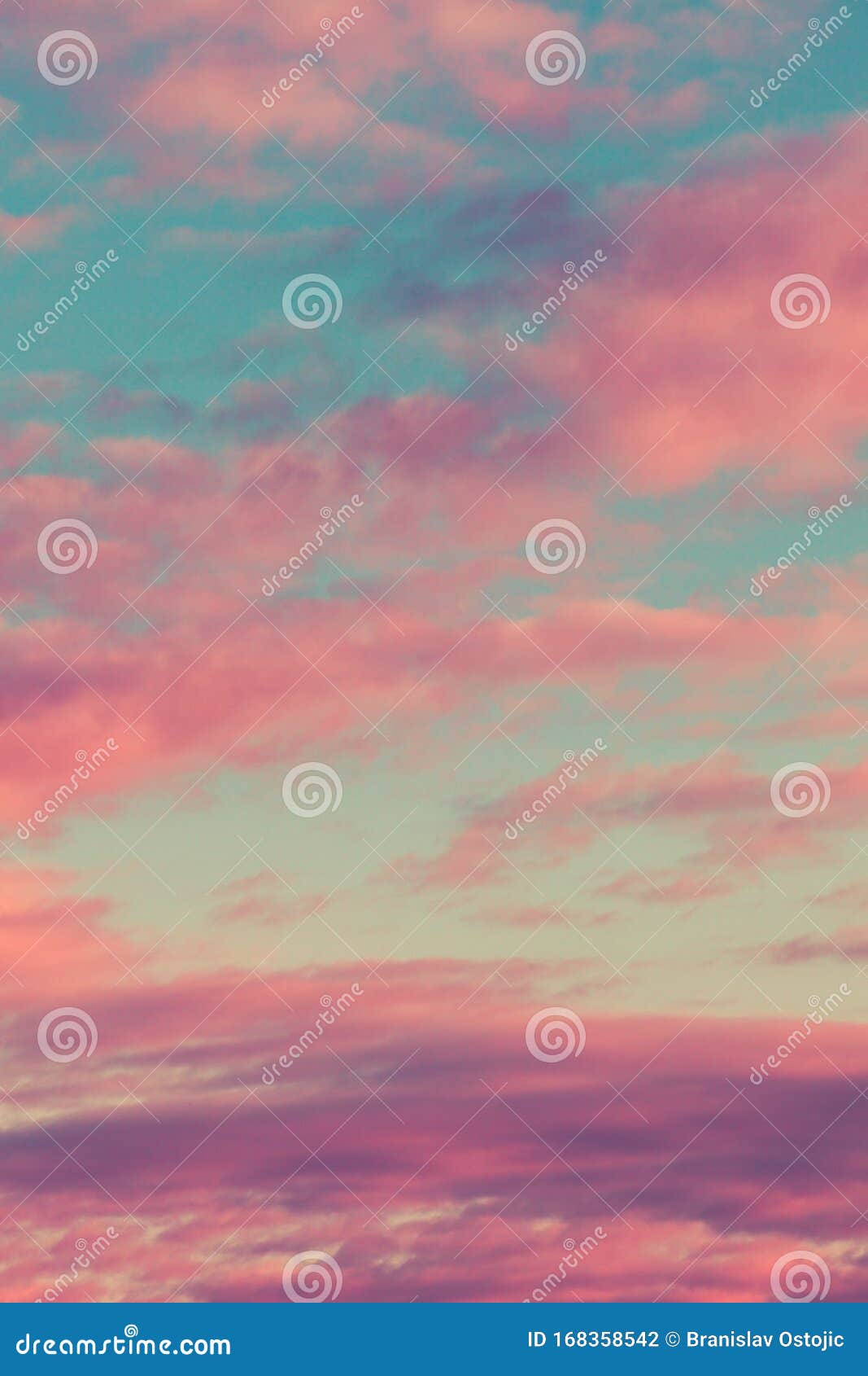 Heaven with Pink Clouds Background Image Stock Photo - Image of spirit ...