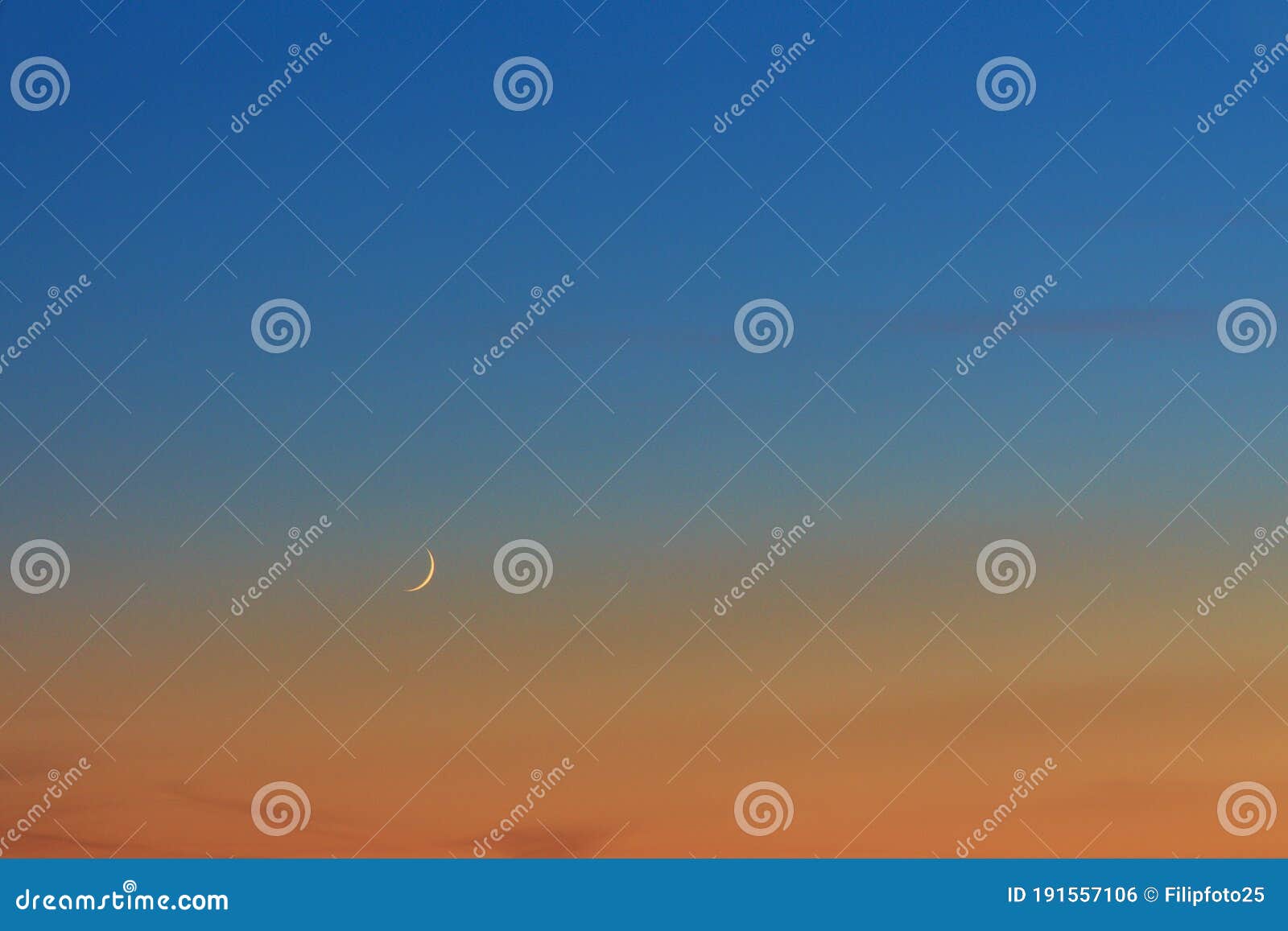 Small crescent moon stock photo. Image of moon, nature - 191557106