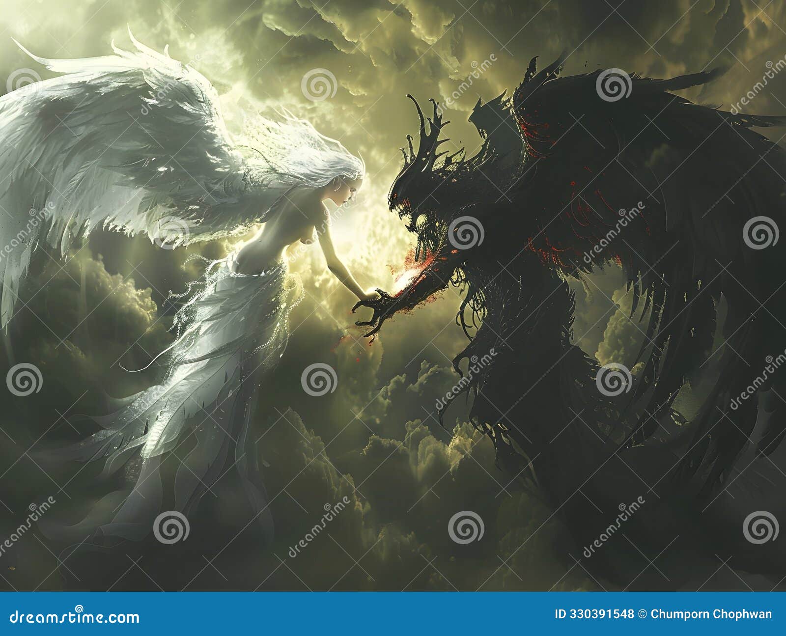 Dark Demon Concept Art Wallpaper Royalty-Free Stock Image ...