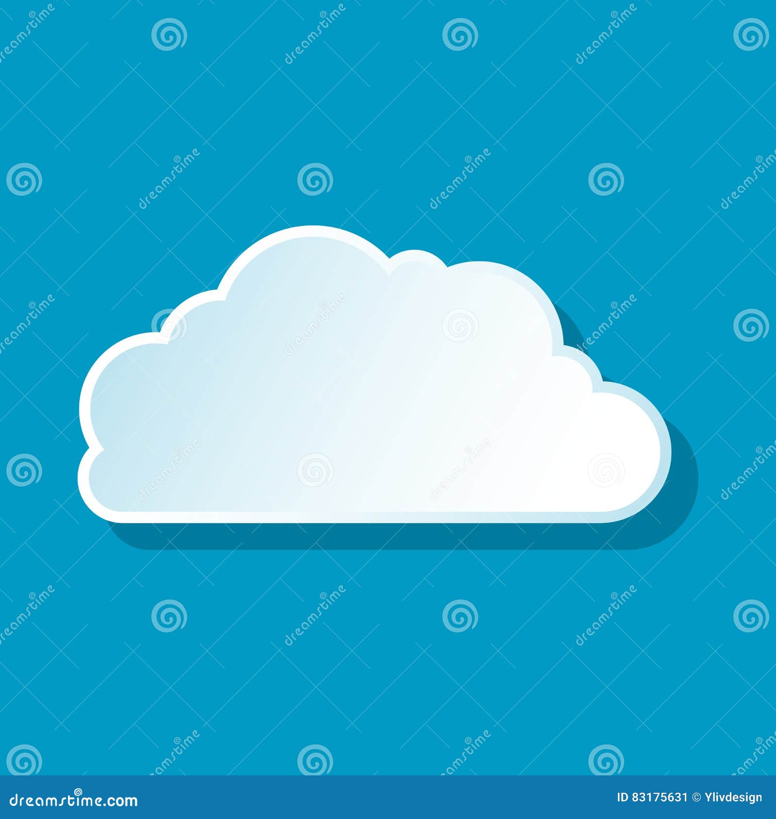 Heavenly cloud icon stock vector. Illustration of design - 83175631