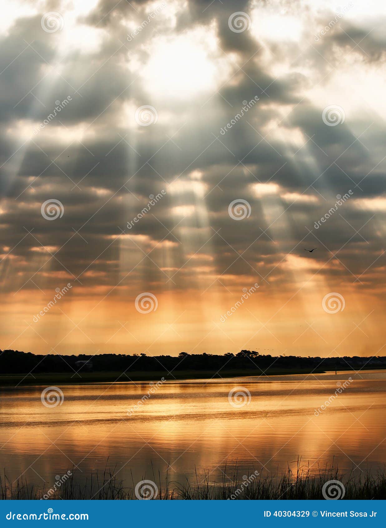 Heavenly day stock image. Image of rays, beach, sunset - 40304329