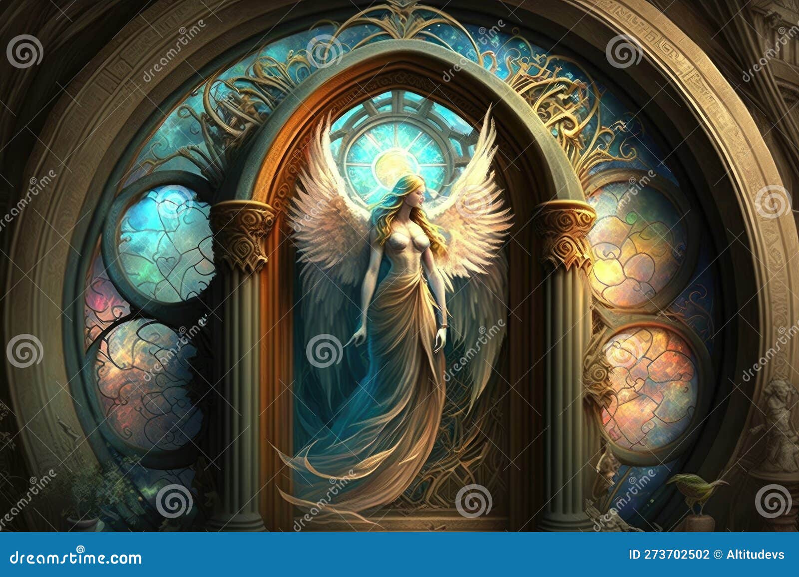 Beautiful Angelic Ethereal Light Burst Background Royalty Free Stock