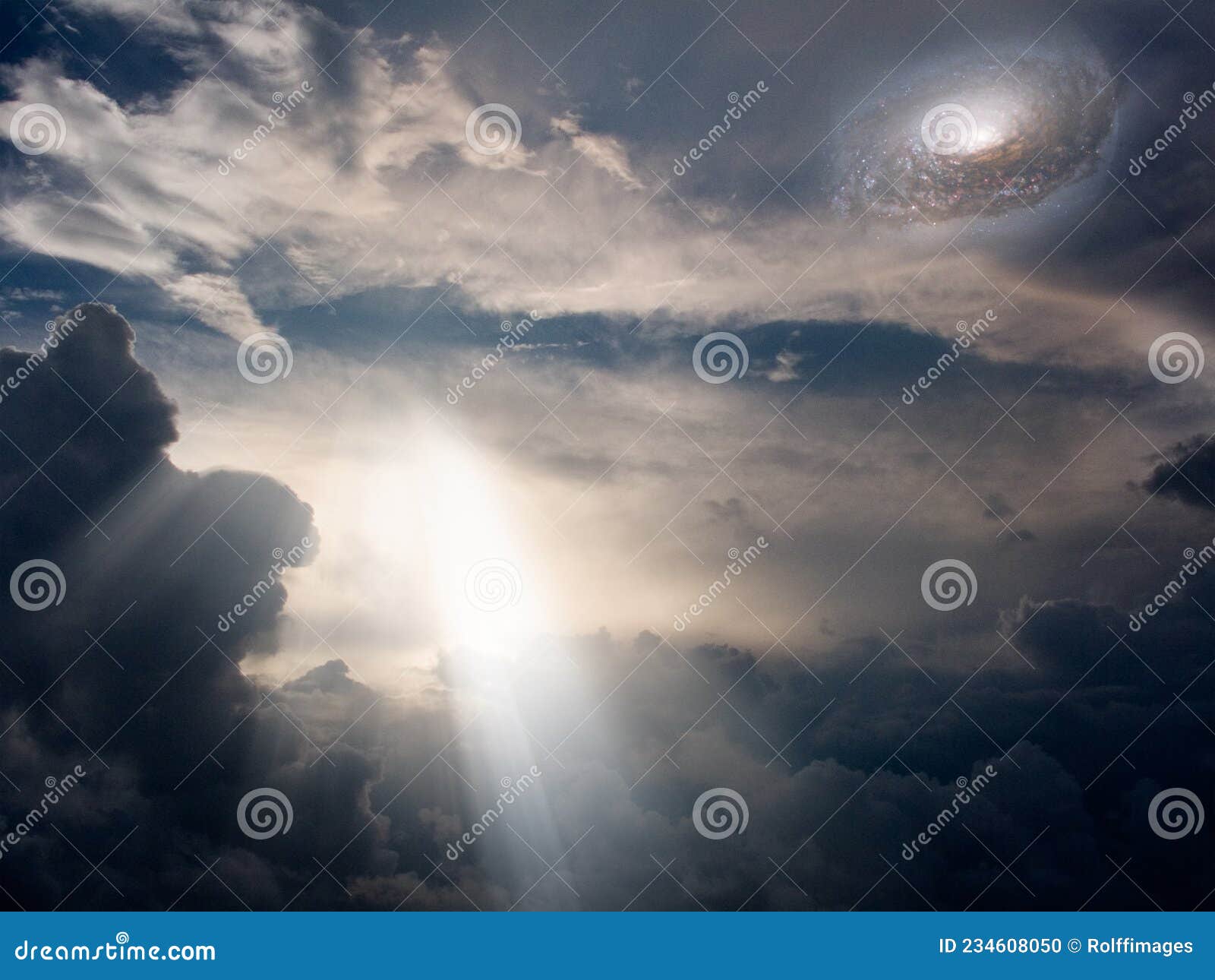 Heavenly Light. 3D Rendering Stock Photo - Image of beautiful, heaven ...