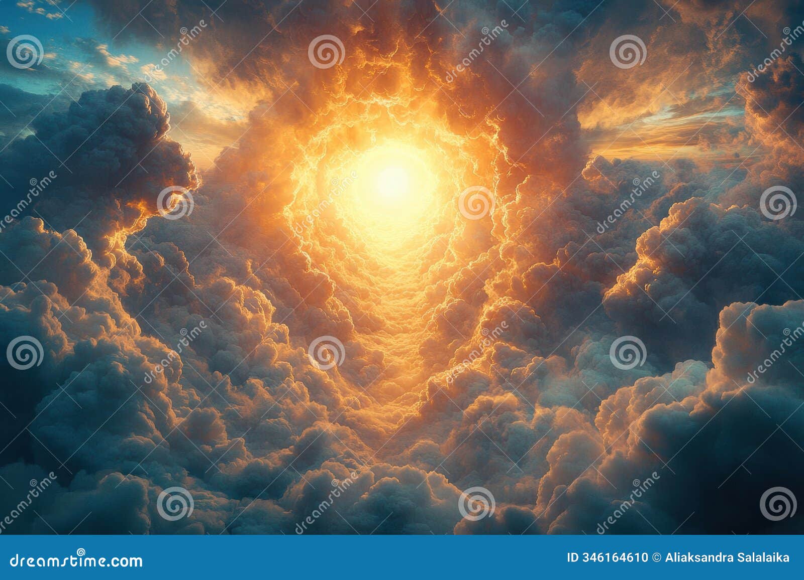 Heavenly Pathway, Ethereal Clouds Forming a Path To the Heavenly Gate ...