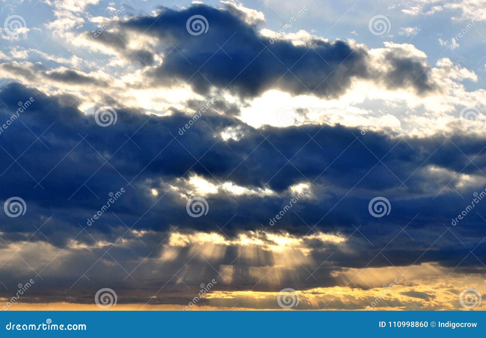 Heavenly Rays of Light stock photo. Image of skies, setting - 110998860