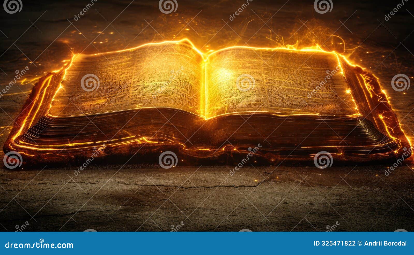 Heavenly Revelation: Glowing Biblical Scriptures. Stock Illustration ...