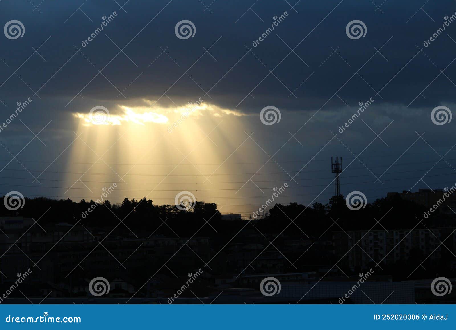 Heavenly Spotlight stock photo. Image of dark, night - 252020086