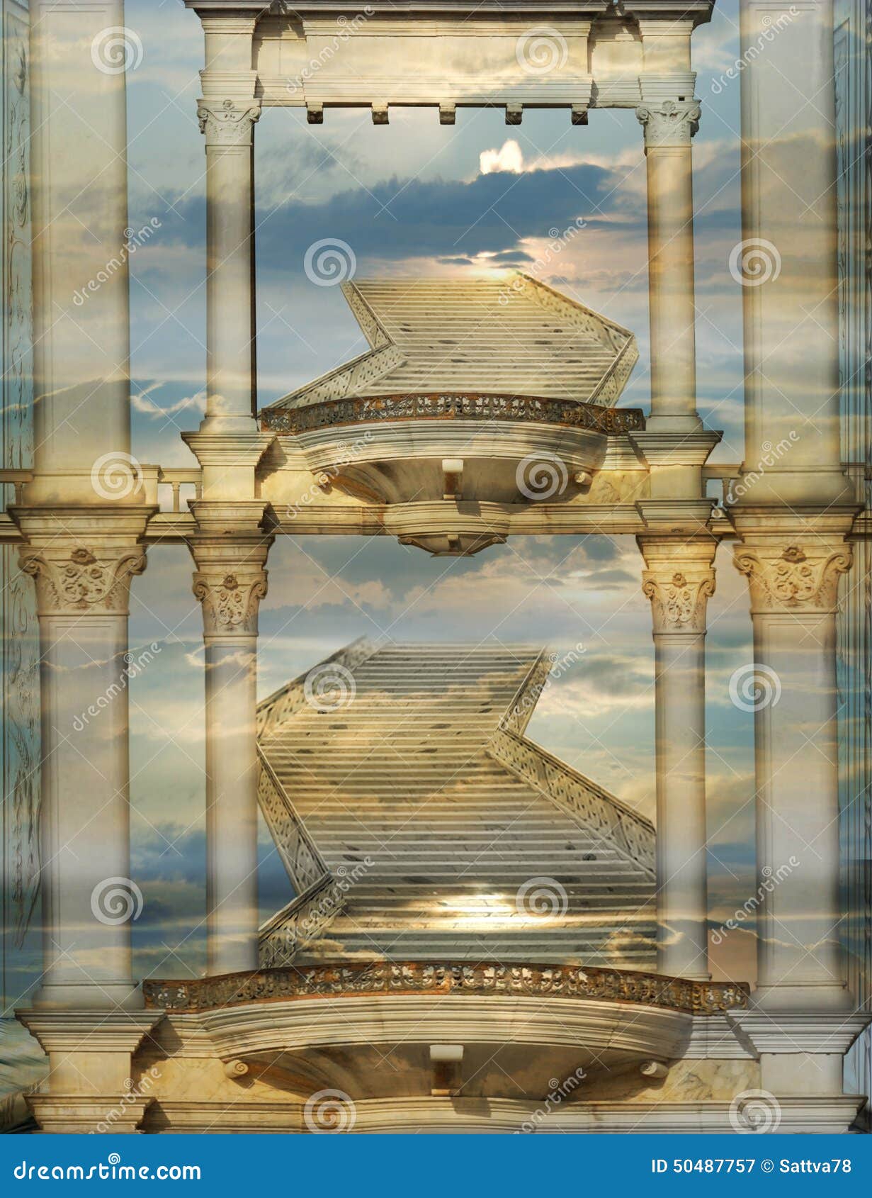 Heavenly stairs stock image. Image of magic, column, heavenly - 50487757