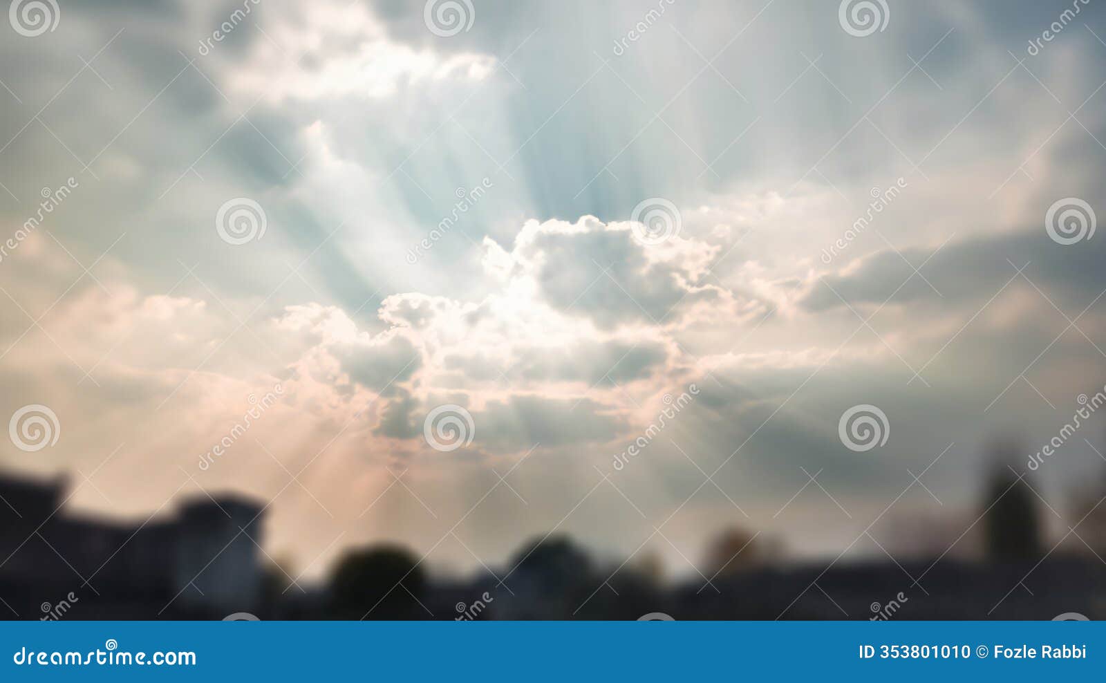 Heavenly Sun Rays Breaking through Cloudscape, Good Resolution Stock ...