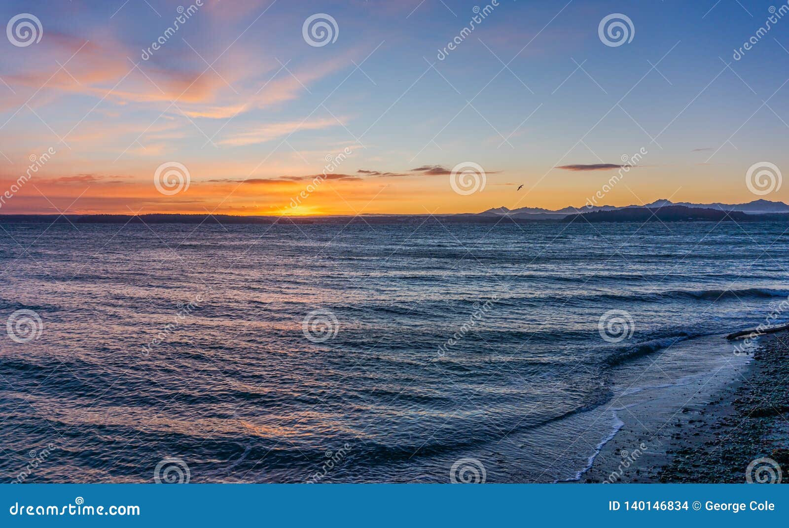 Heavenly Sunset Sky 7 stock photo. Image of sound, twilight - 140146834