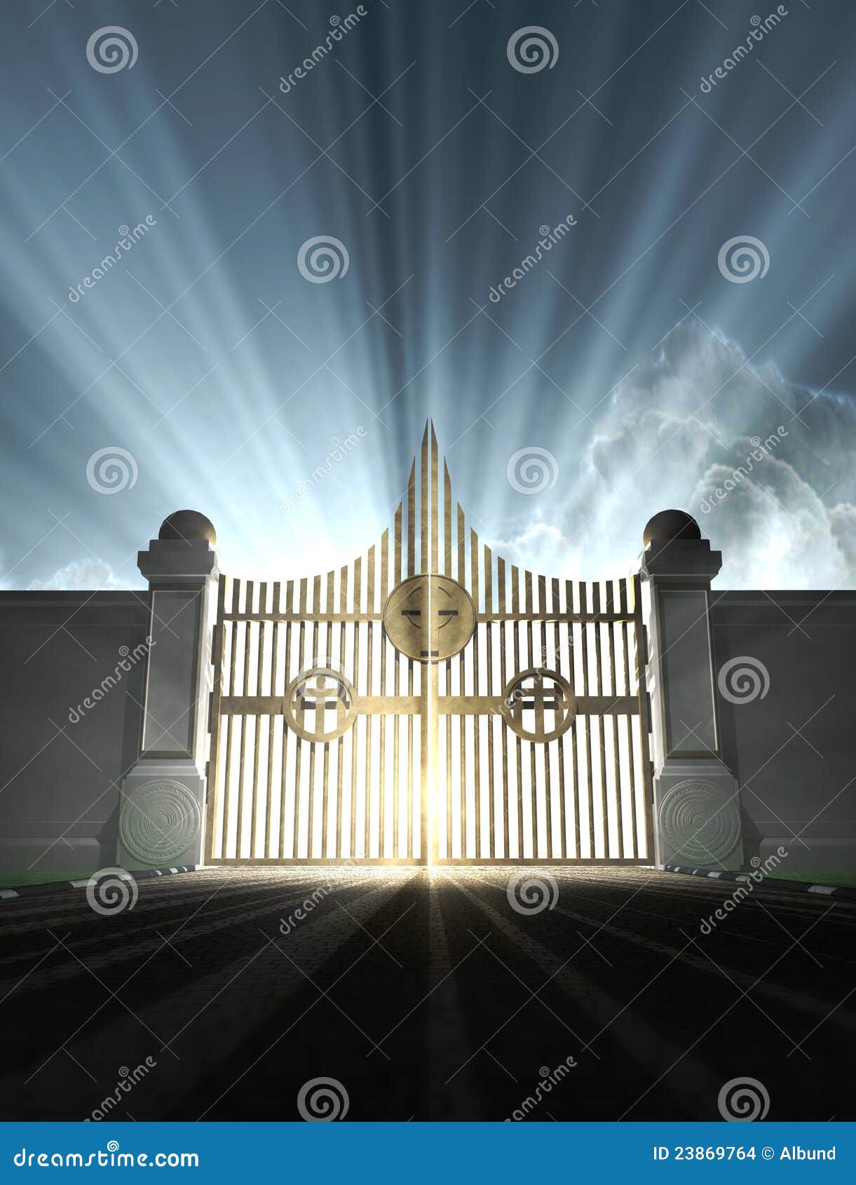 Heavens Pearly Gates stock illustration. Illustration of spirituality ...