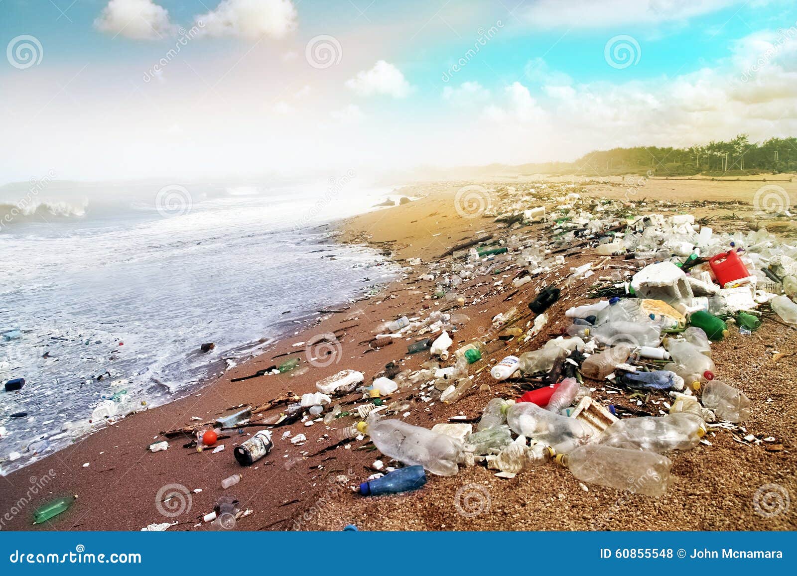 Heavilly poluted beach editorial stock photo. Image of biodegrade ...