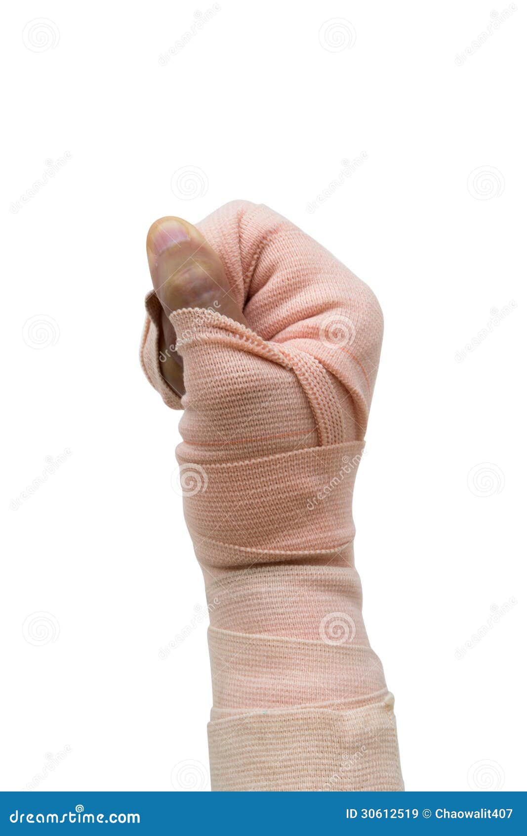 Heavily bandaged hand stock image. Image of shot, health - 30612519
