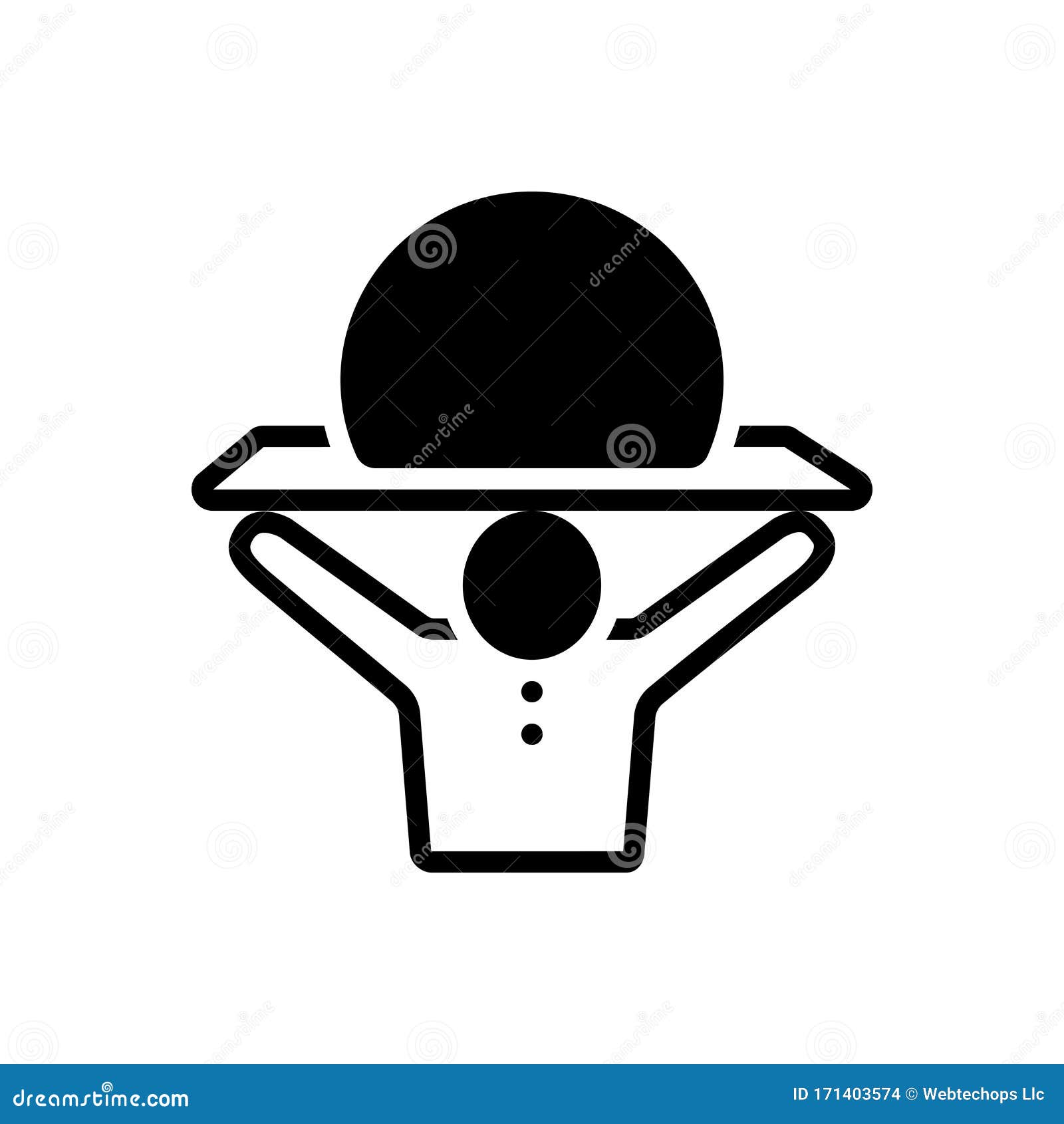Black Solid Icon for Heavily, Burden and Load Stock Vector ...