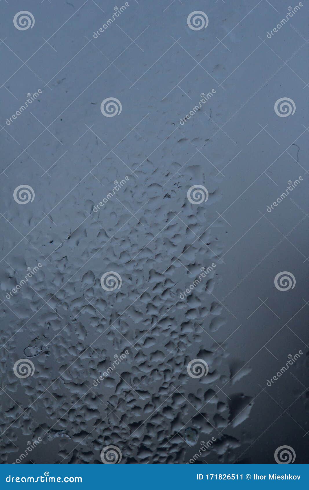 Heavily Misted Glass Windows with Water Drops Stock Image - Image of ...