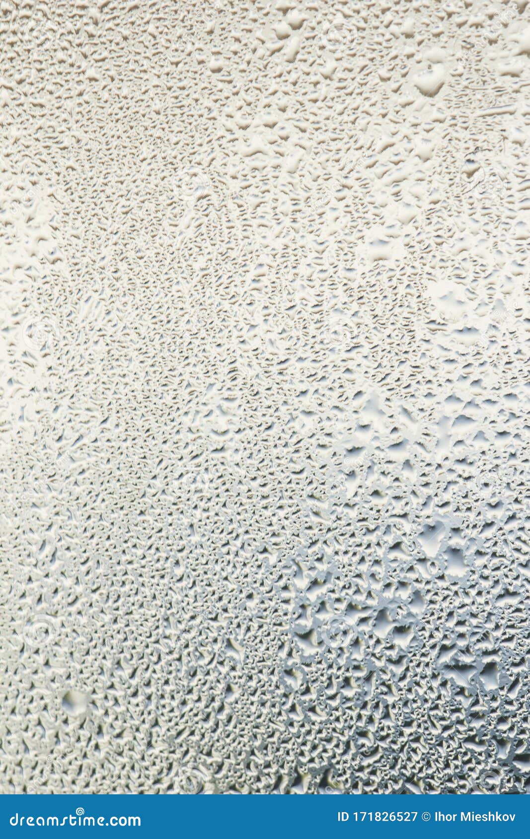 Heavily Misted Glass Windows with Water Drops Stock Image - Image of ...