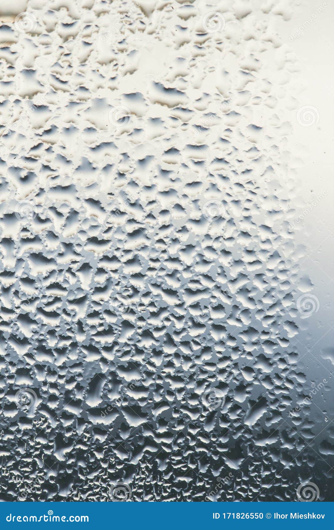Heavily Misted Glass Windows with Water Drops Stock Photo - Image of ...