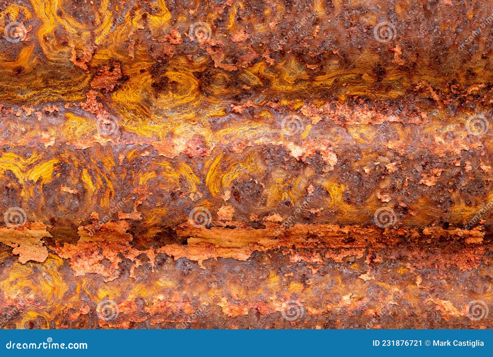 Heavily Rusted Iron Texture with Swirl Pattern Stock Image - Image of ...