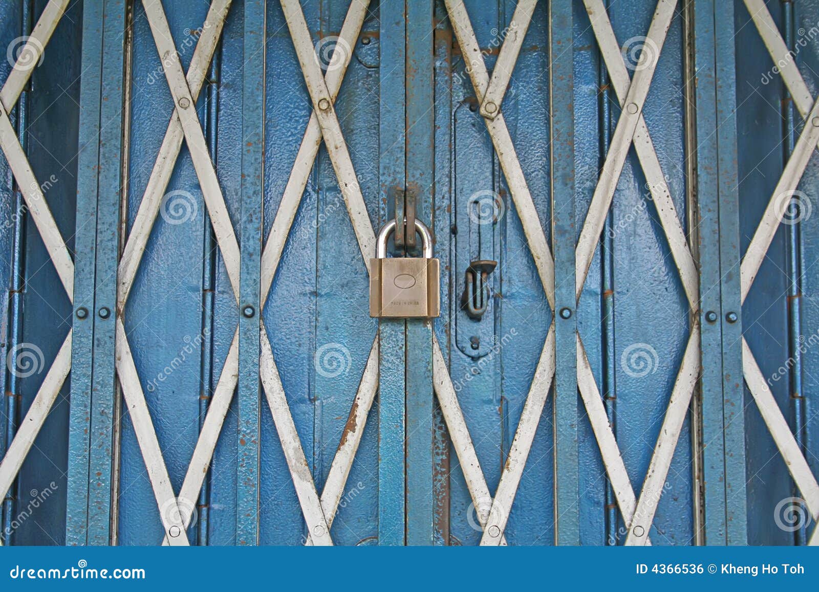 Heavily Secure and Locked Iron Shop Entrance Stock Photo - Image of ...