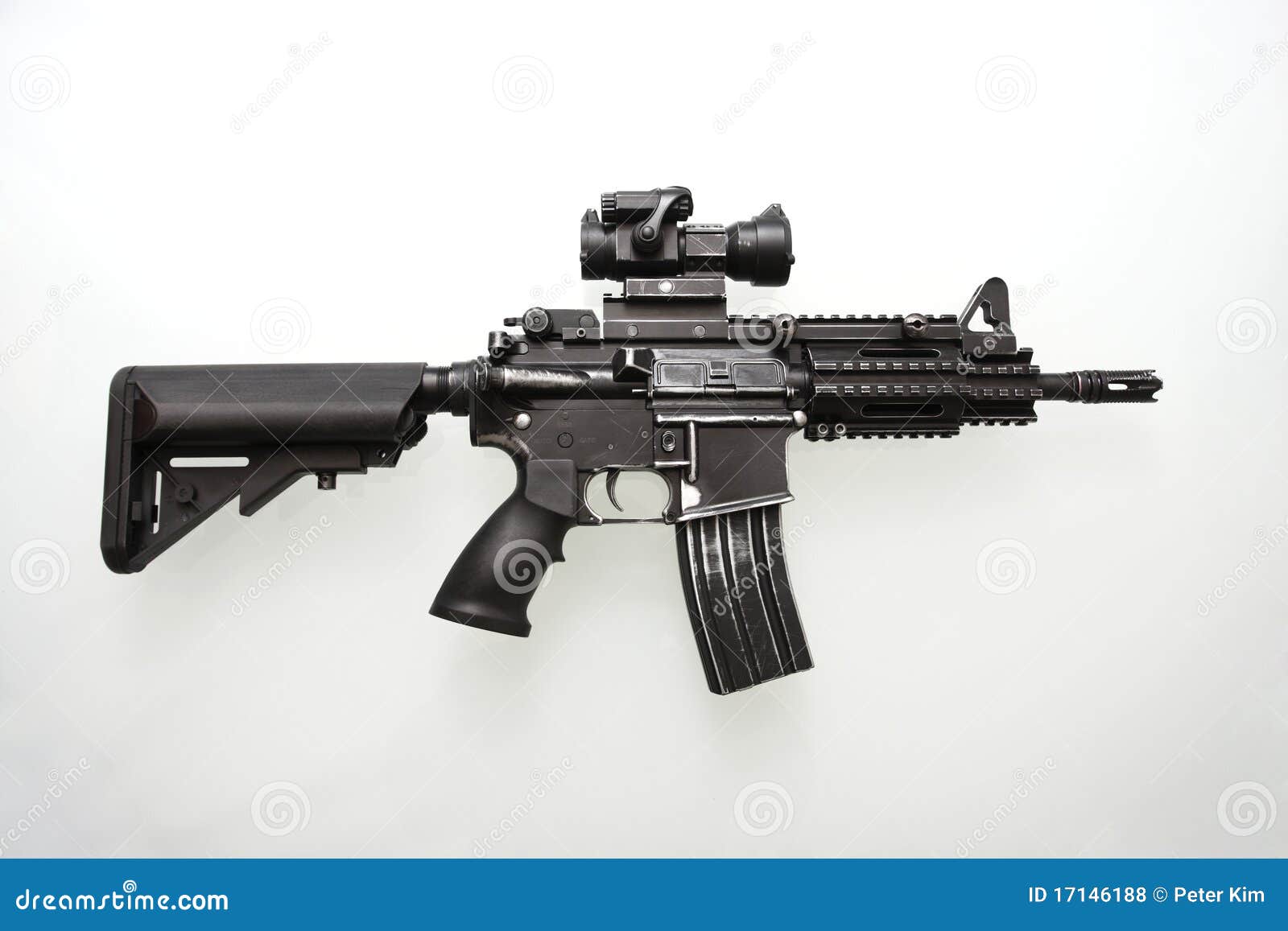 Heavily Used Military M16 Rifle Royalty Free Stock Photos - Image: 17146188