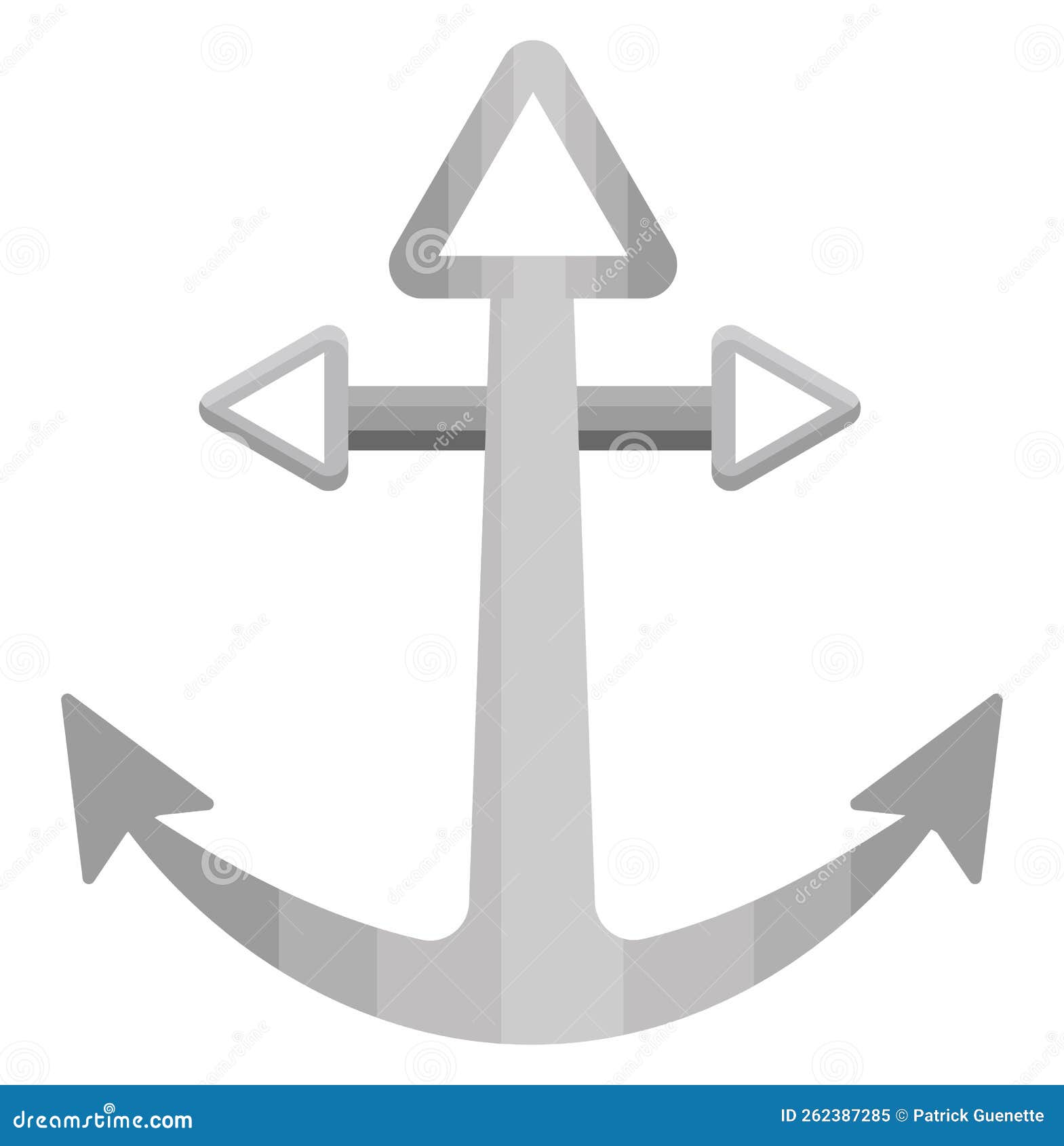 Heavy anchor, icon stock vector. Illustration of icon - 262387285