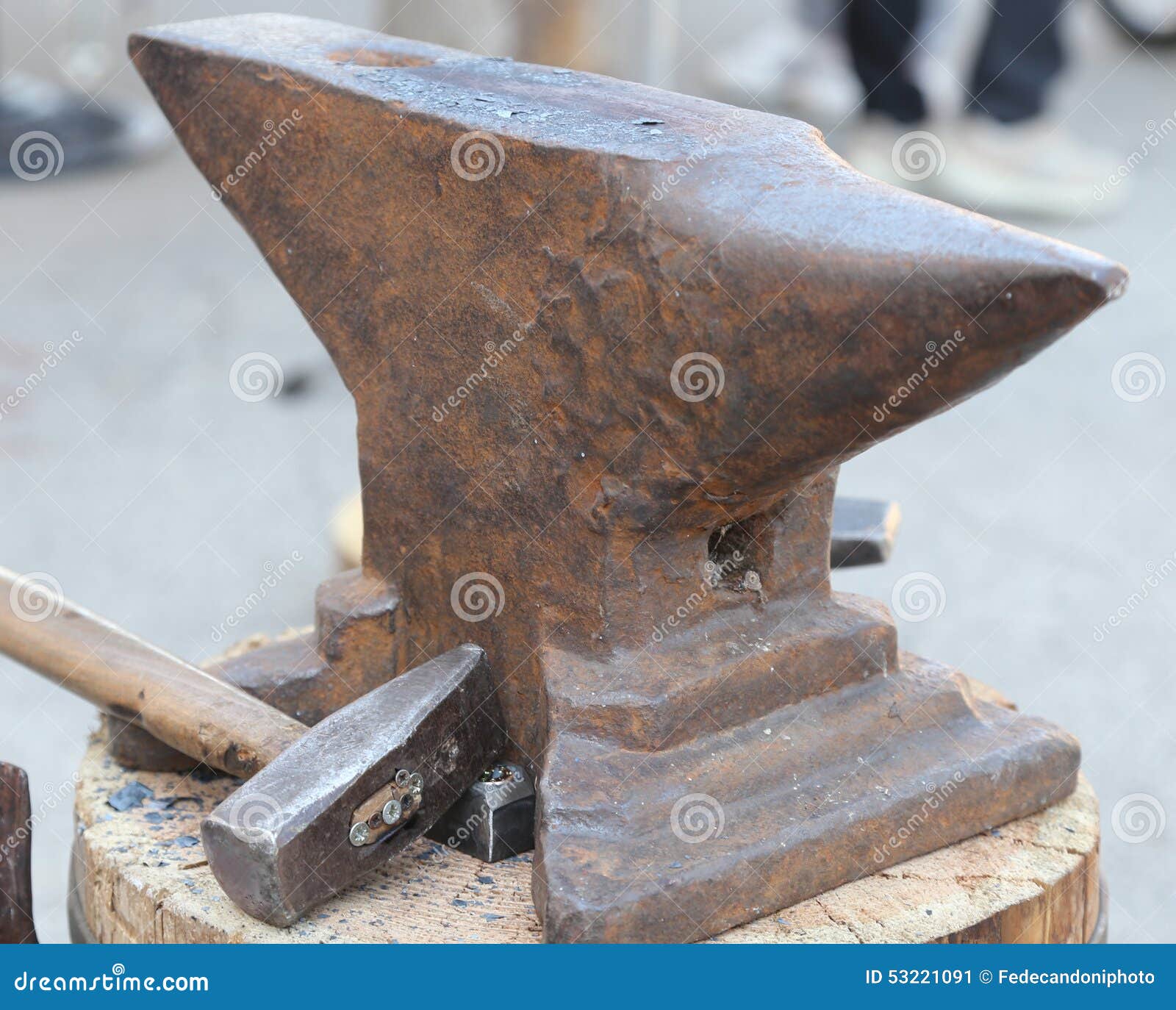 Heavy ANVIL and Sturdy HAMMER Stock Image - Image of sturdy, metaphor ...