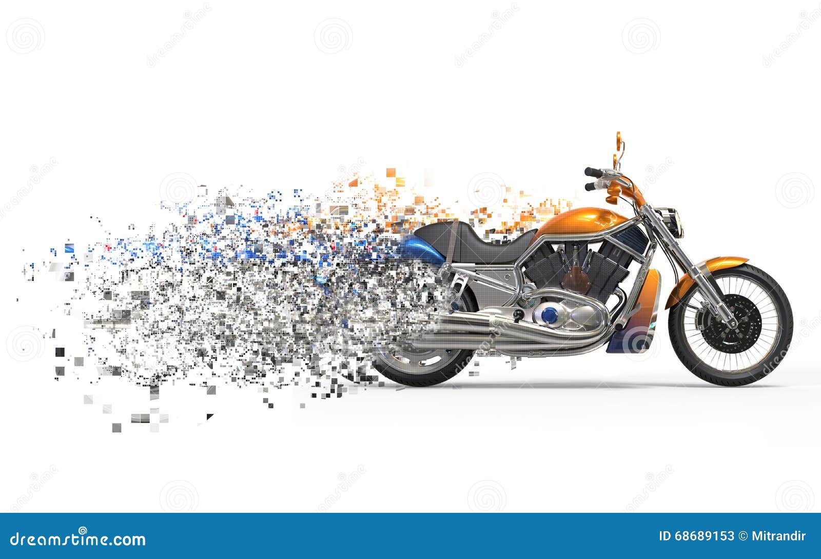 8-bit Pixel Art: Harley-davidson Rider On Motorcycle Overlooking Lake ...