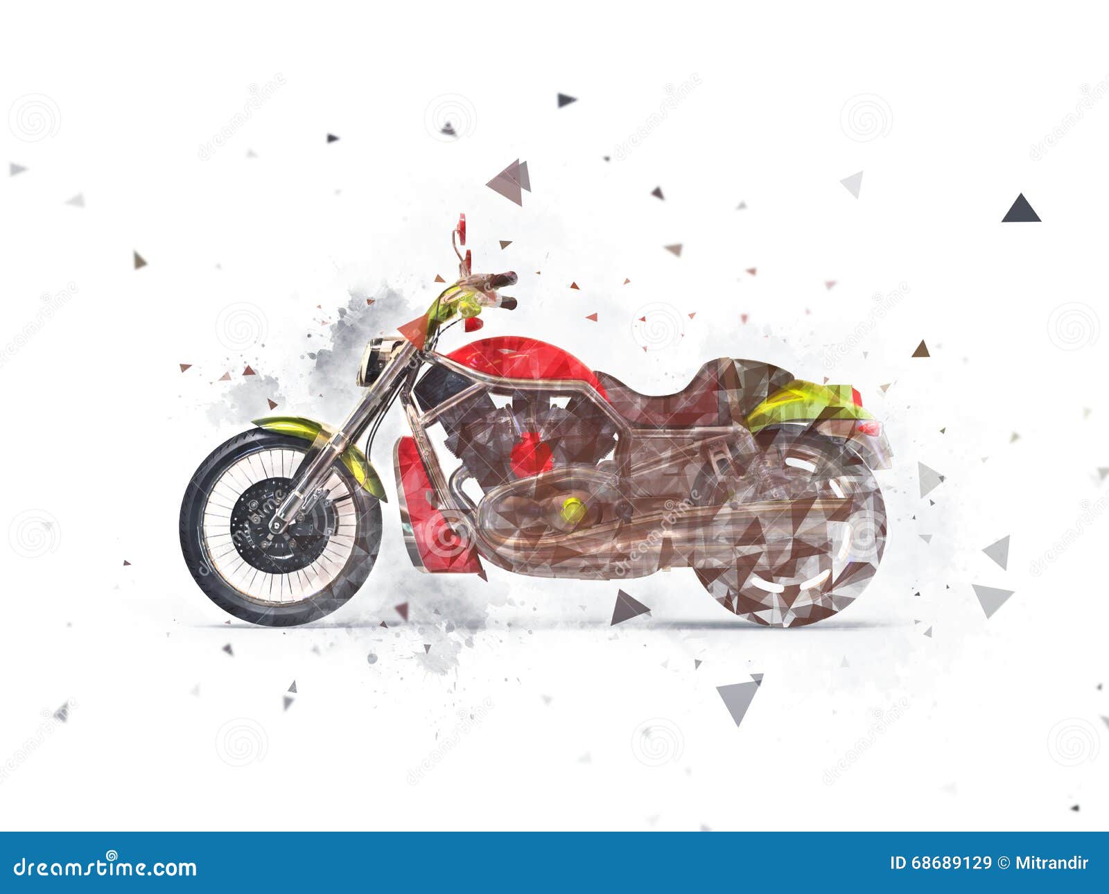 Heavy bike drawing stock illustration. Illustration of bike - 68689129