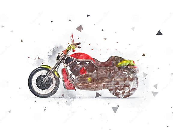 Heavy bike drawing stock illustration. Illustration of bike - 68689129