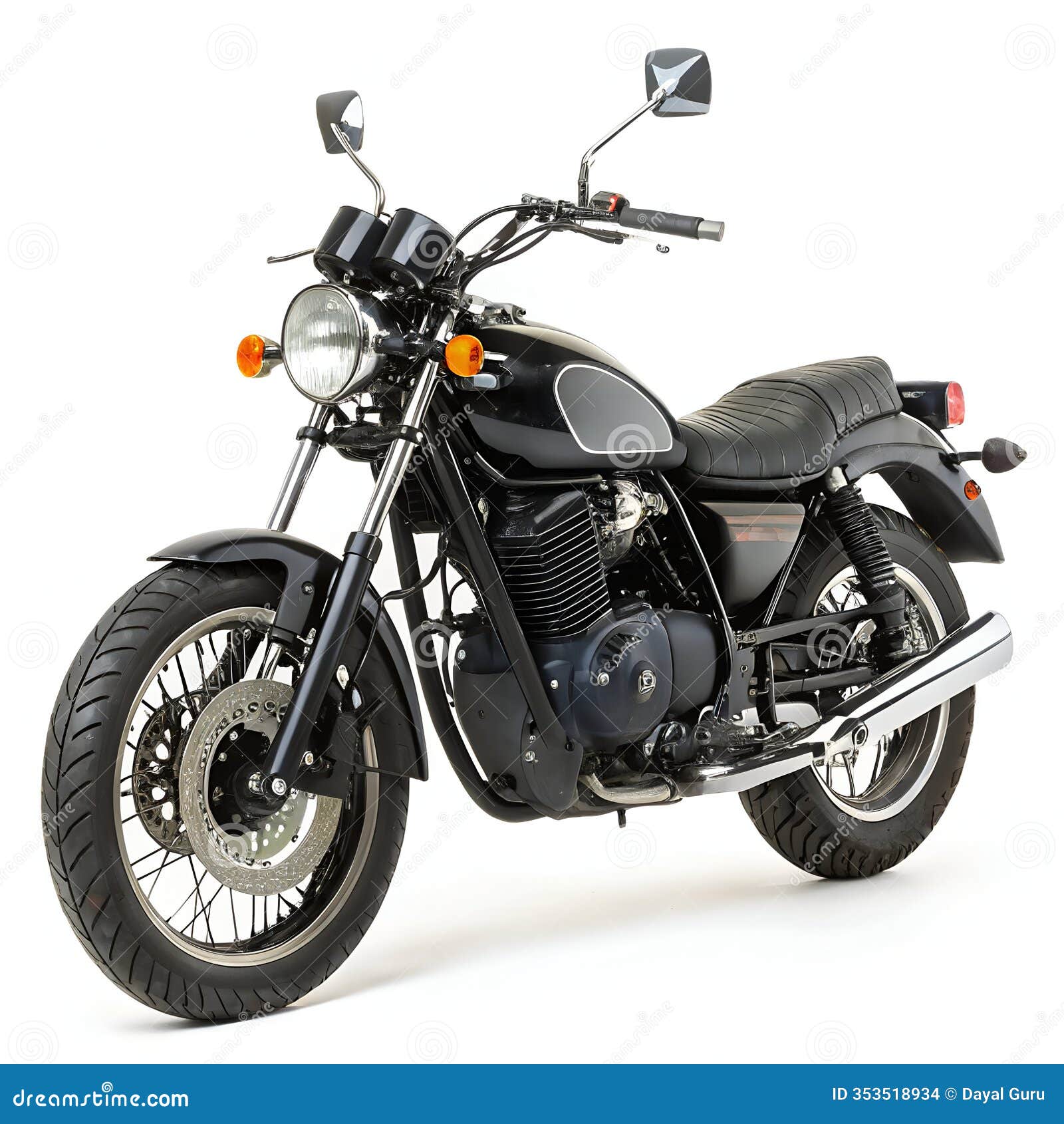Heavy Bike Isolated on White Background Stock Illustration ...