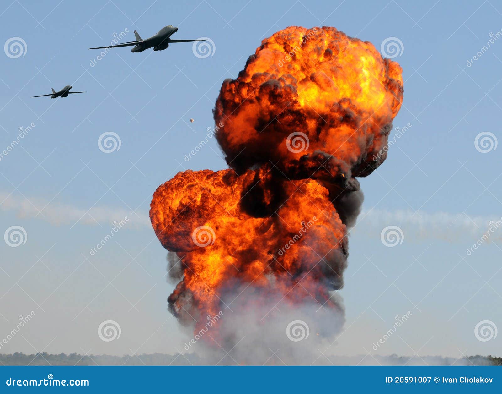 Heavy bomber on a mission stock image. Image of wartime - 20591007