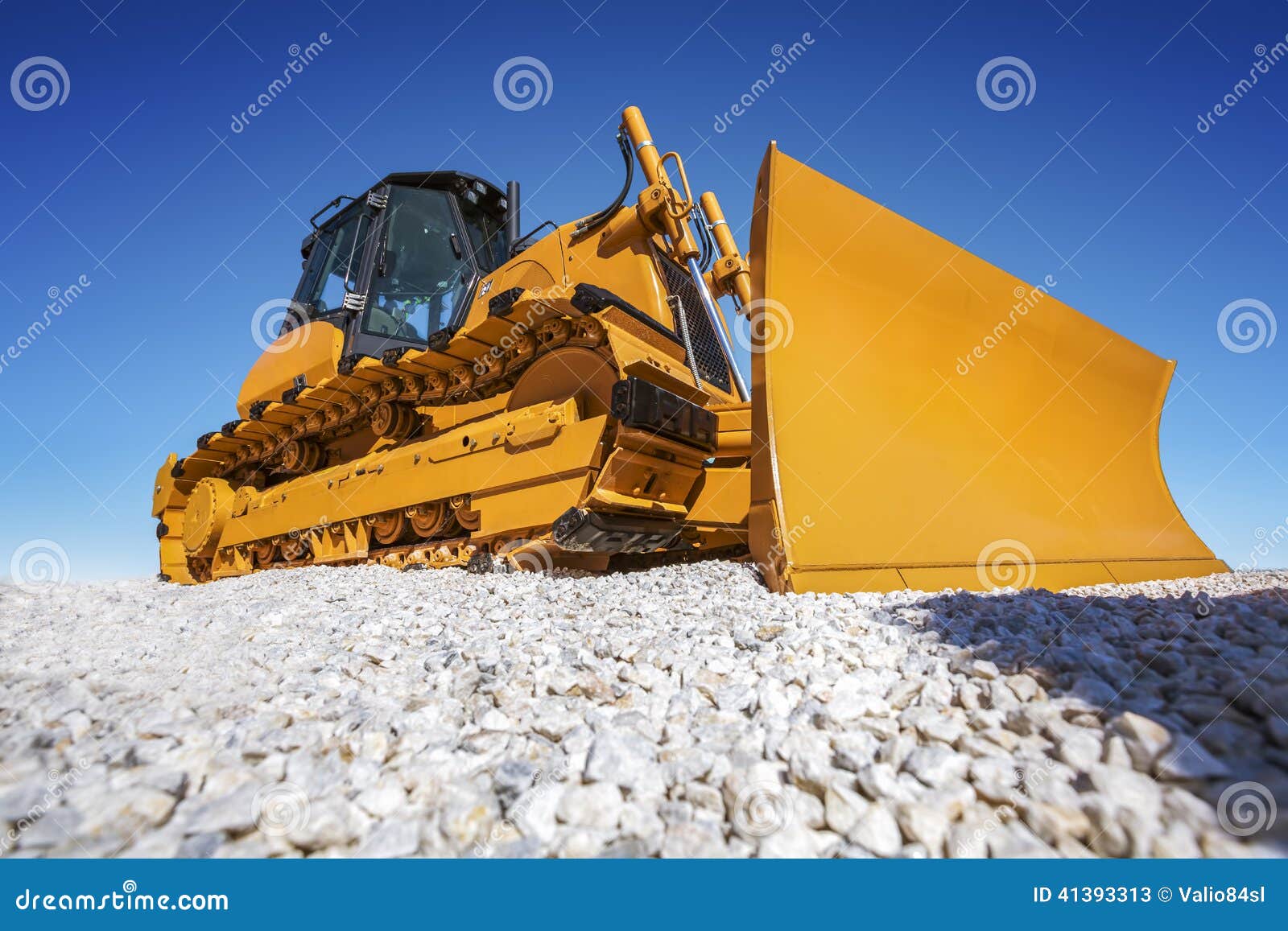 Heavy Bulldozer stock image. Image of yellow, building - 41393313