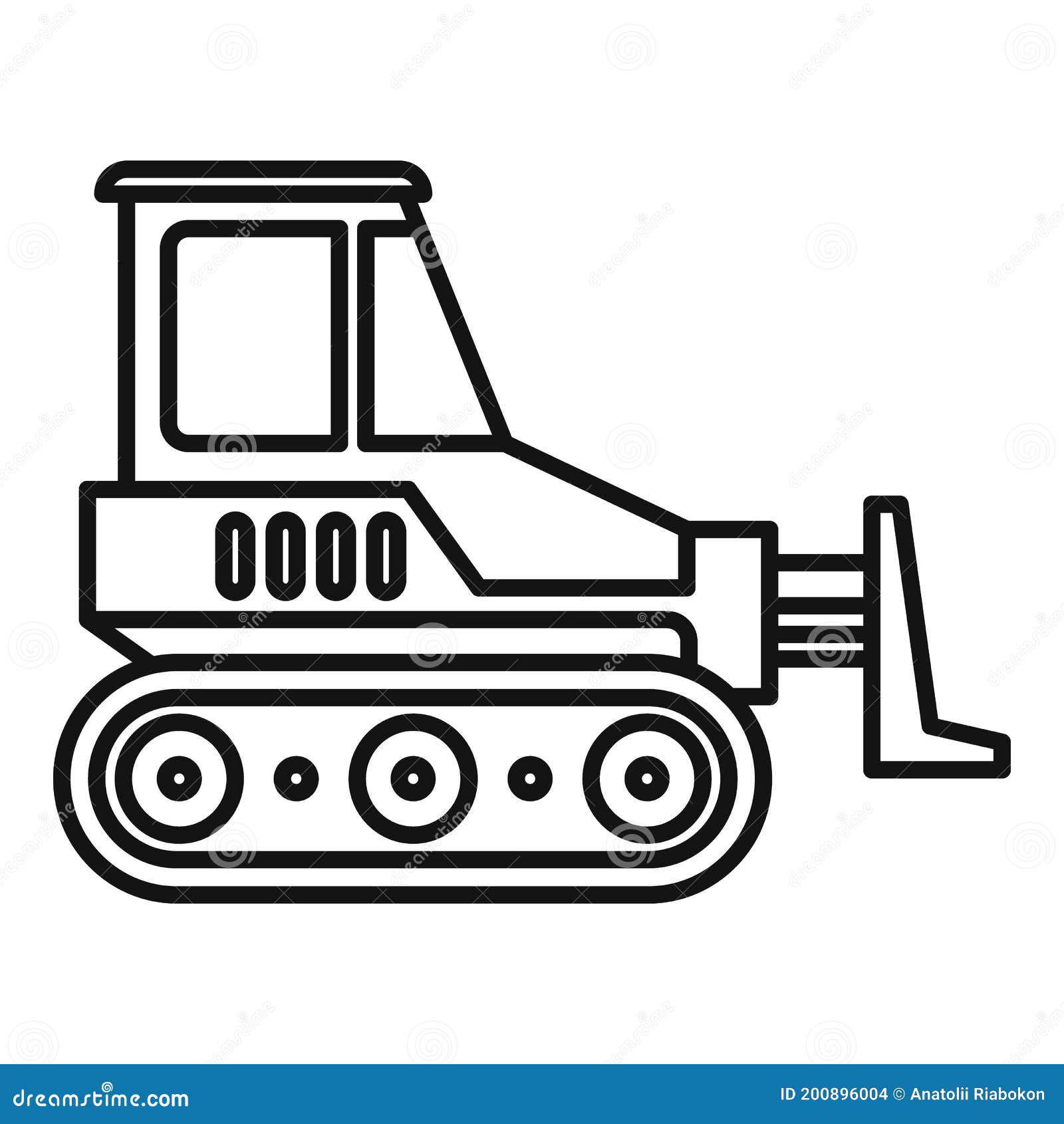 Bulldozer Outline