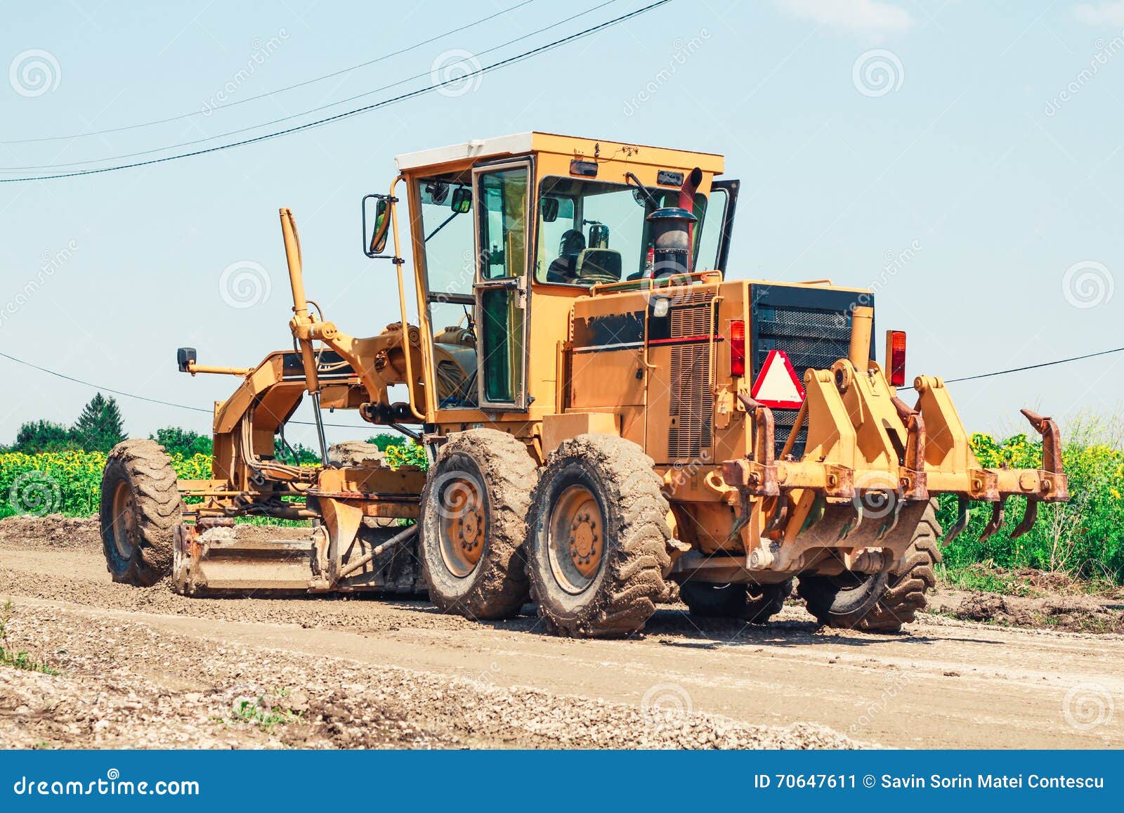 Heavy Bulldozer Moving Sand In Sandpit Royalty-Free Stock Photography ...