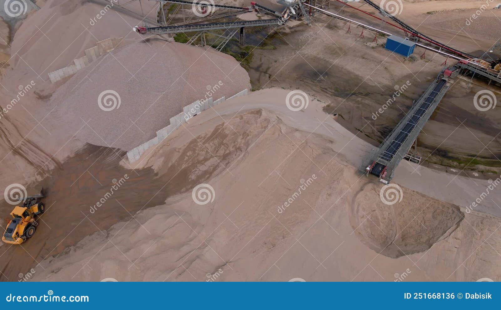 Yellow Bulldozer Loading Sand in Quarry Stock Footage - Video of sand ...