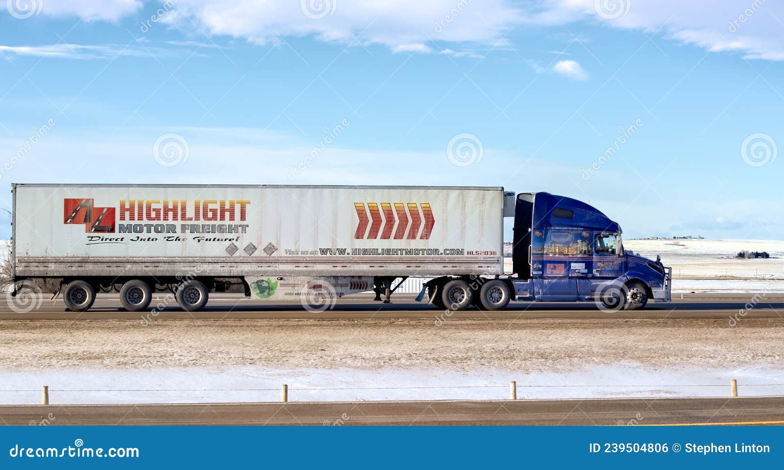 Heavy Cargo on the Road in Winter. Highlight Motor Freight Editorial ...
