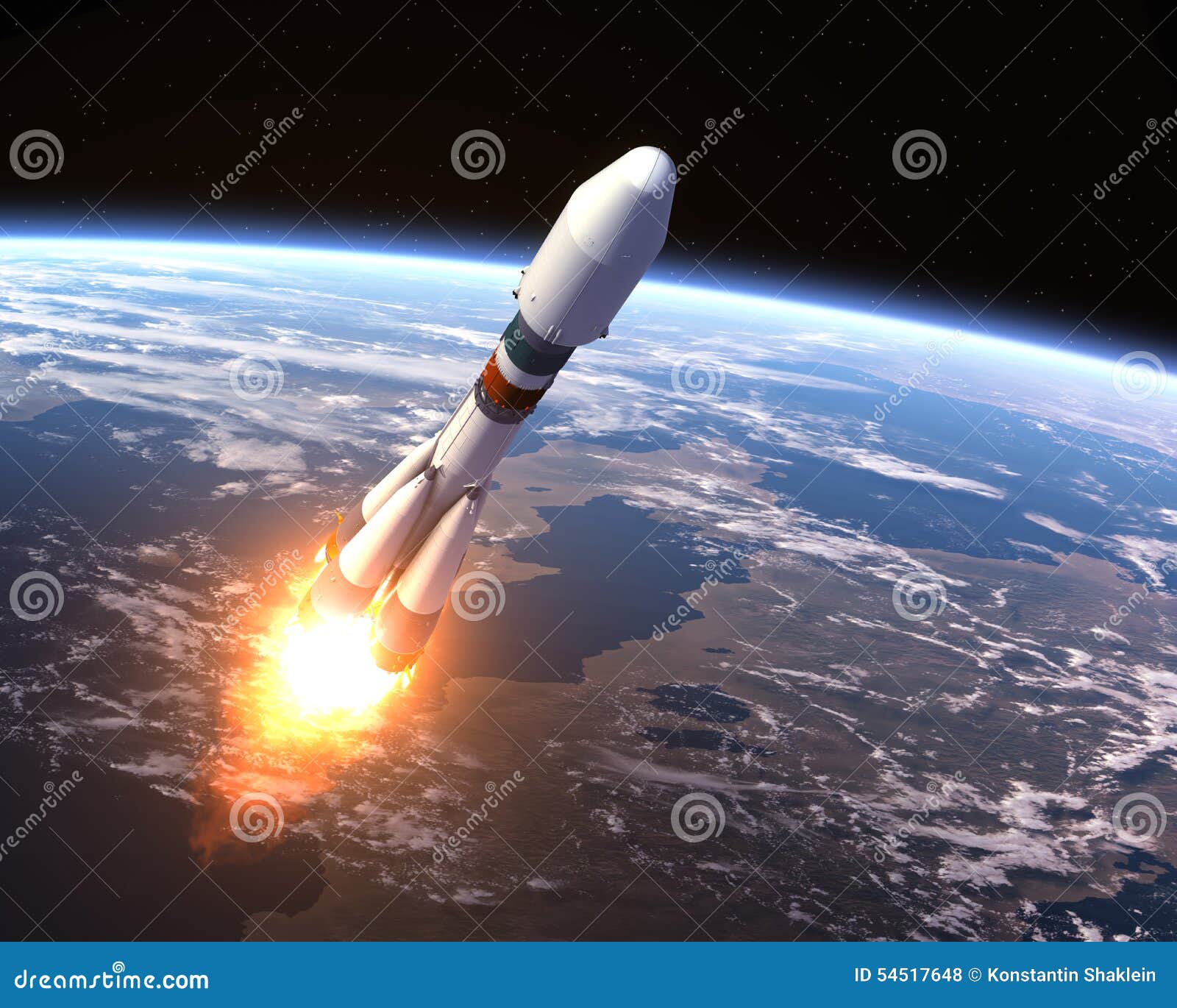 Carrier Rocket Soyuz-Cargo Royalty-Free Stock Photo | CartoonDealer.com ...